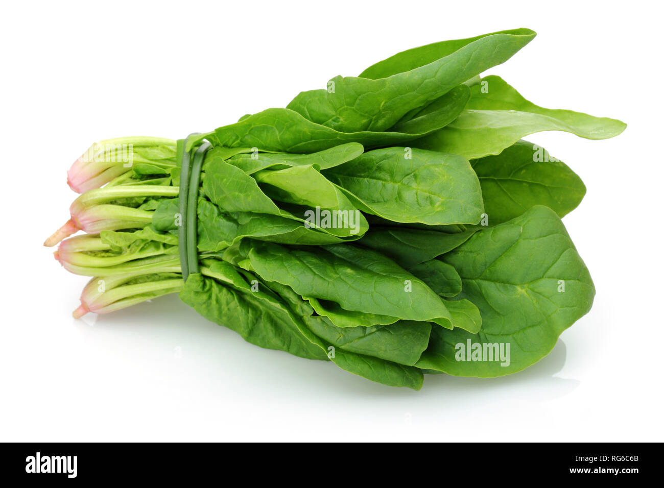 Bunch of fresh spinach isolated on white background Stock Photo - Alamy