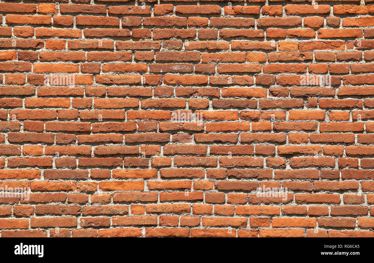 many red bricks of an historic wall Stock Photo - Alamy