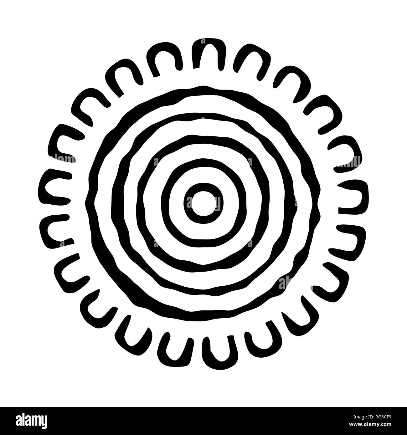 Vintage african figure illustration Cut Out Stock Images & Pictures - Alamy