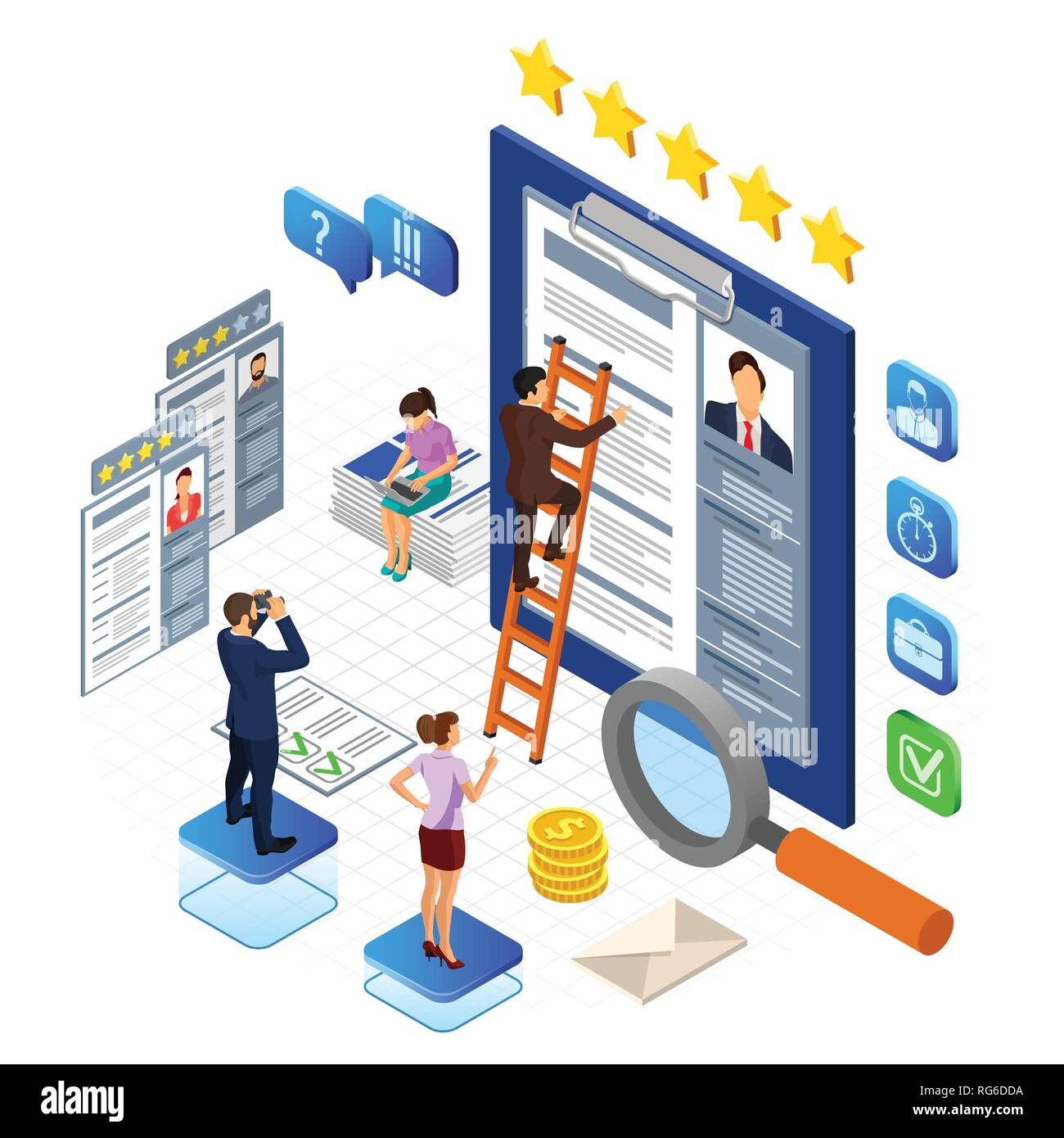 Woman online job search Cut Out Stock Images & Pictures - Alamy