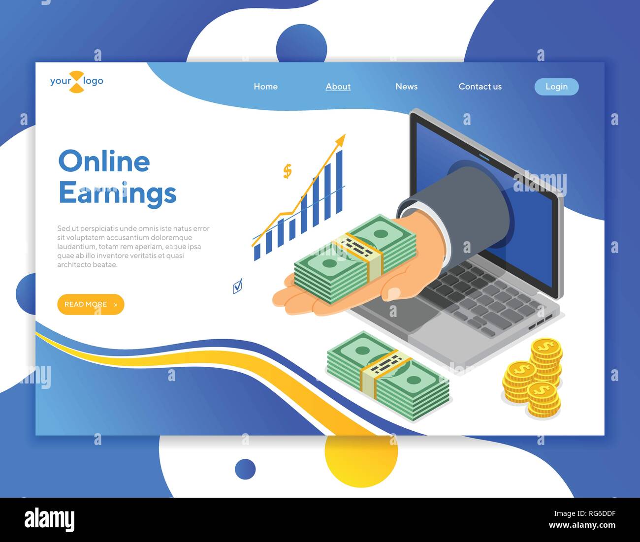 Online banking landing page hi-res stock photography and images - Alamy
