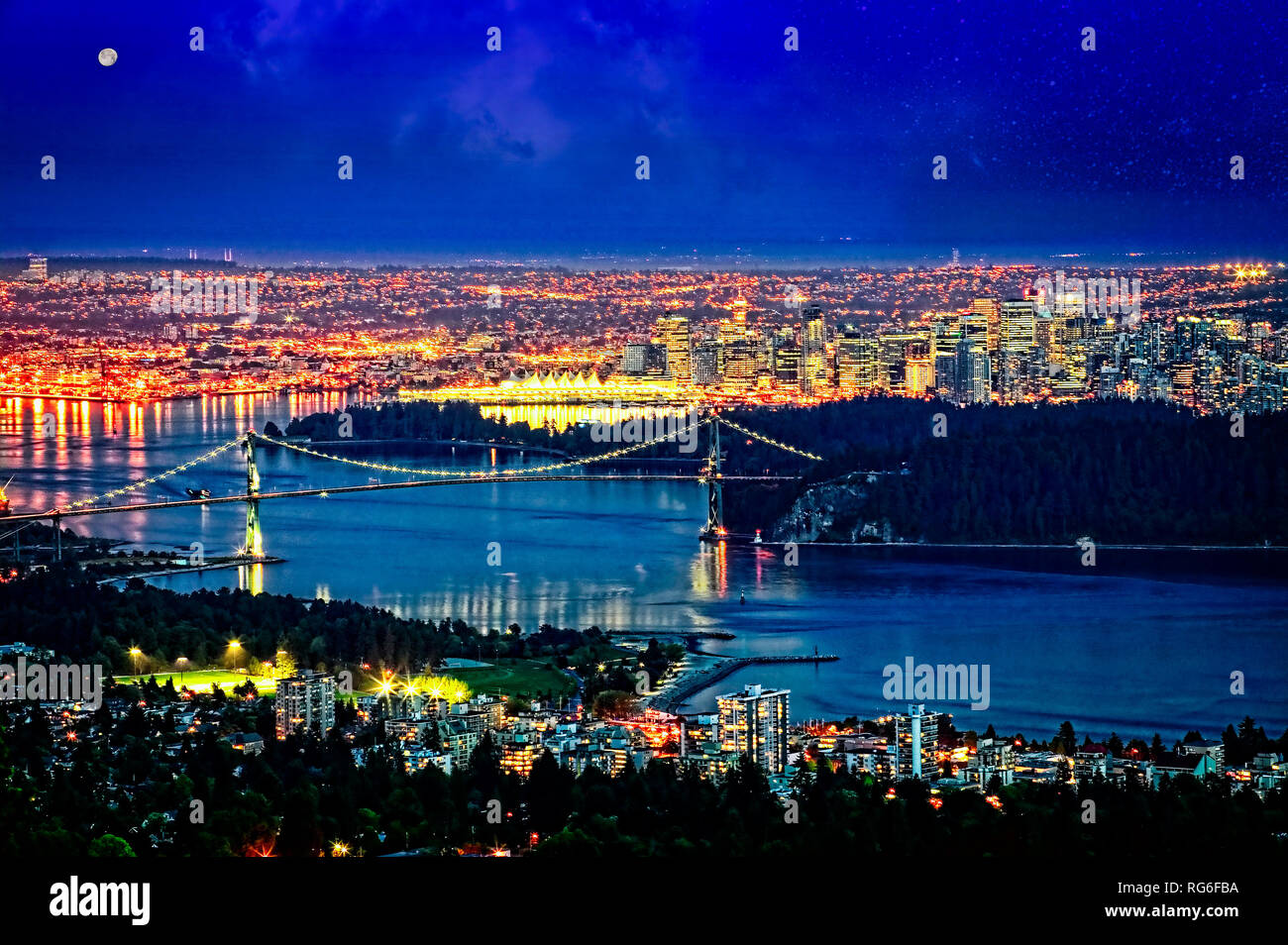 Moonrise Night Nighttime High Resolution Stock Photography and Images ...