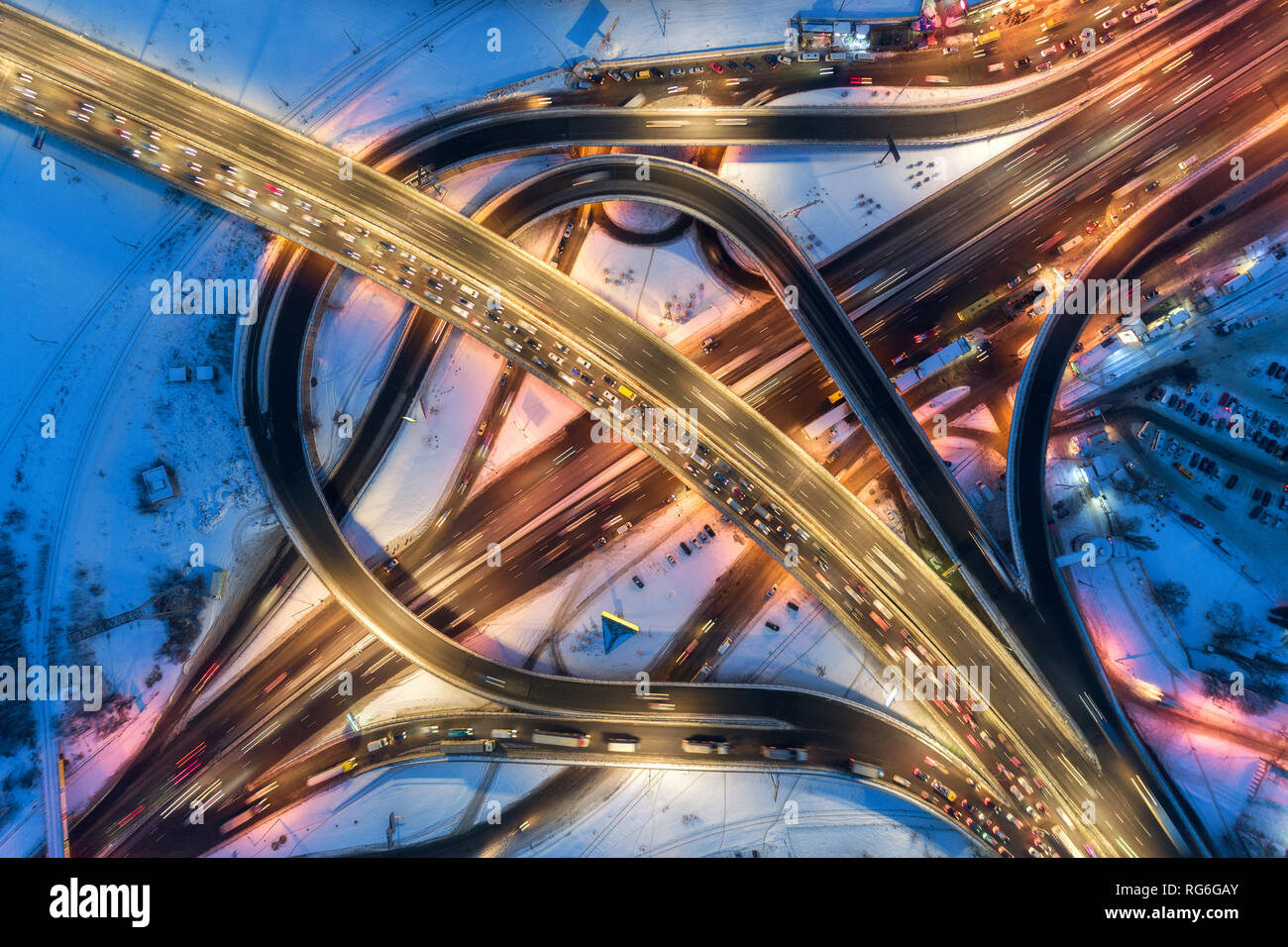 Highway overpass motorway interchange junction hi-res stock photography ...