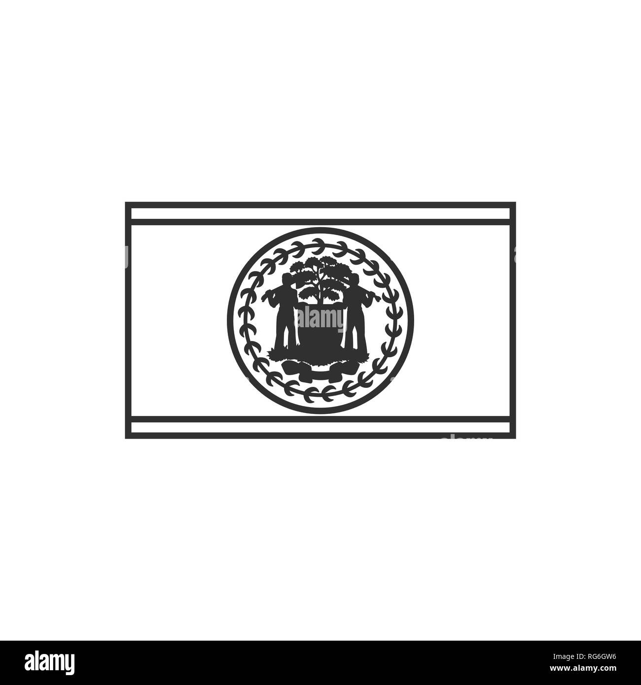 Belize flag Black and White Stock Photos & Images - Alamy