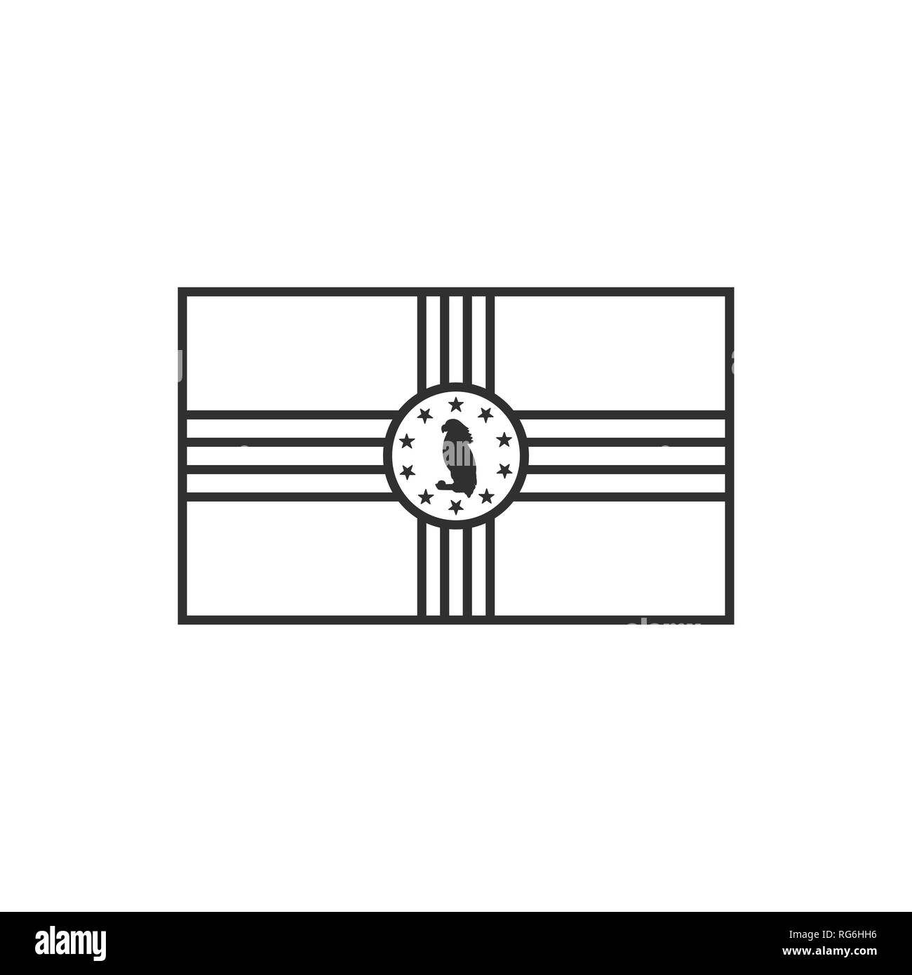 Flag of dominica Black and White Stock Photos & Images - Alamy