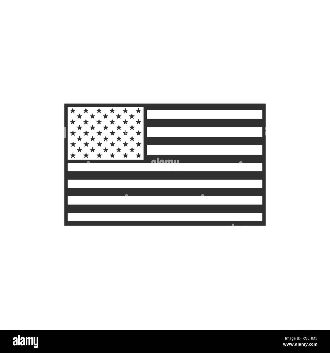 Usa Outline Flag