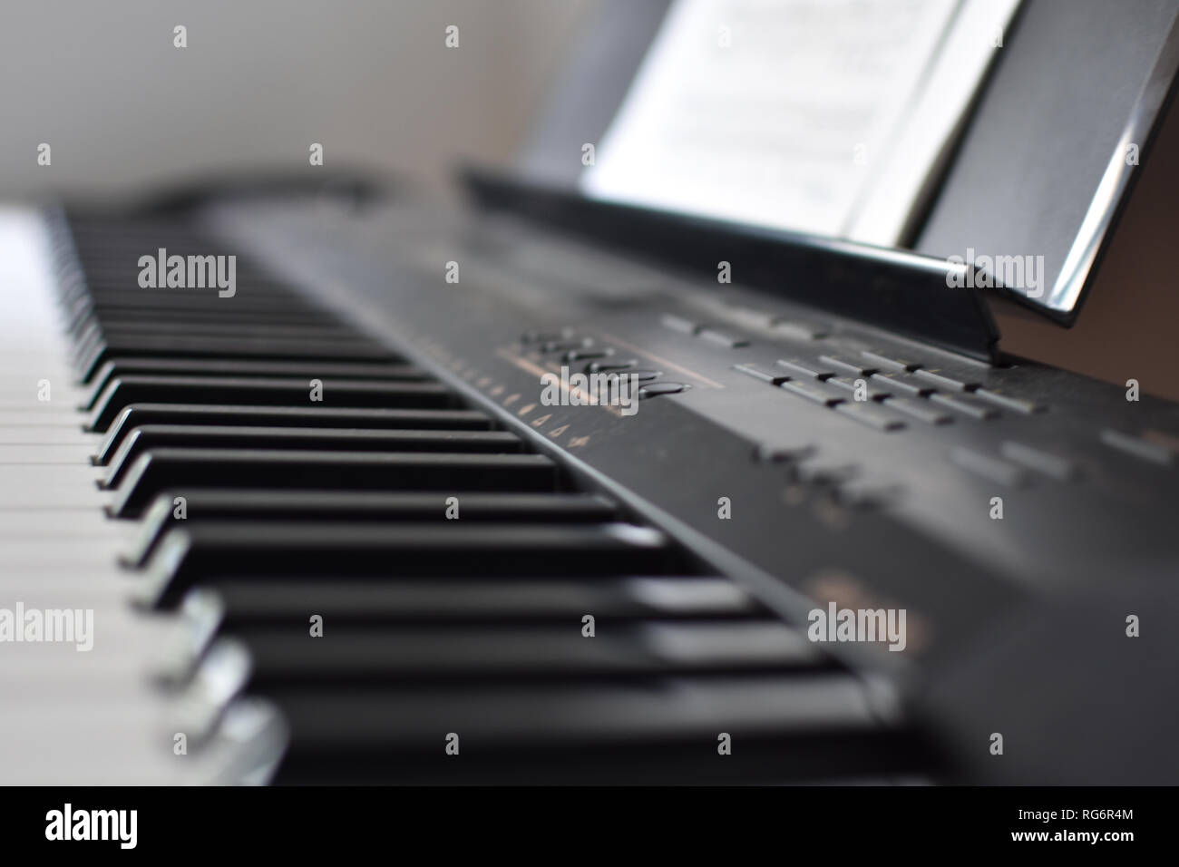 Music and piano tiles Stock Photo - Alamy