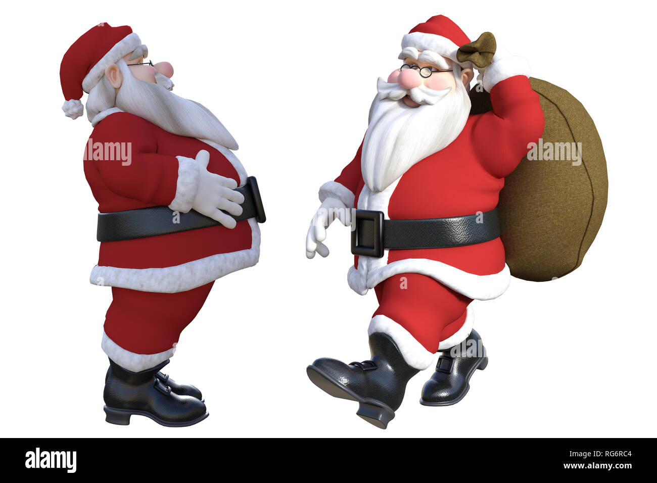 3d santa big present hi-res stock photography and images - Alamy