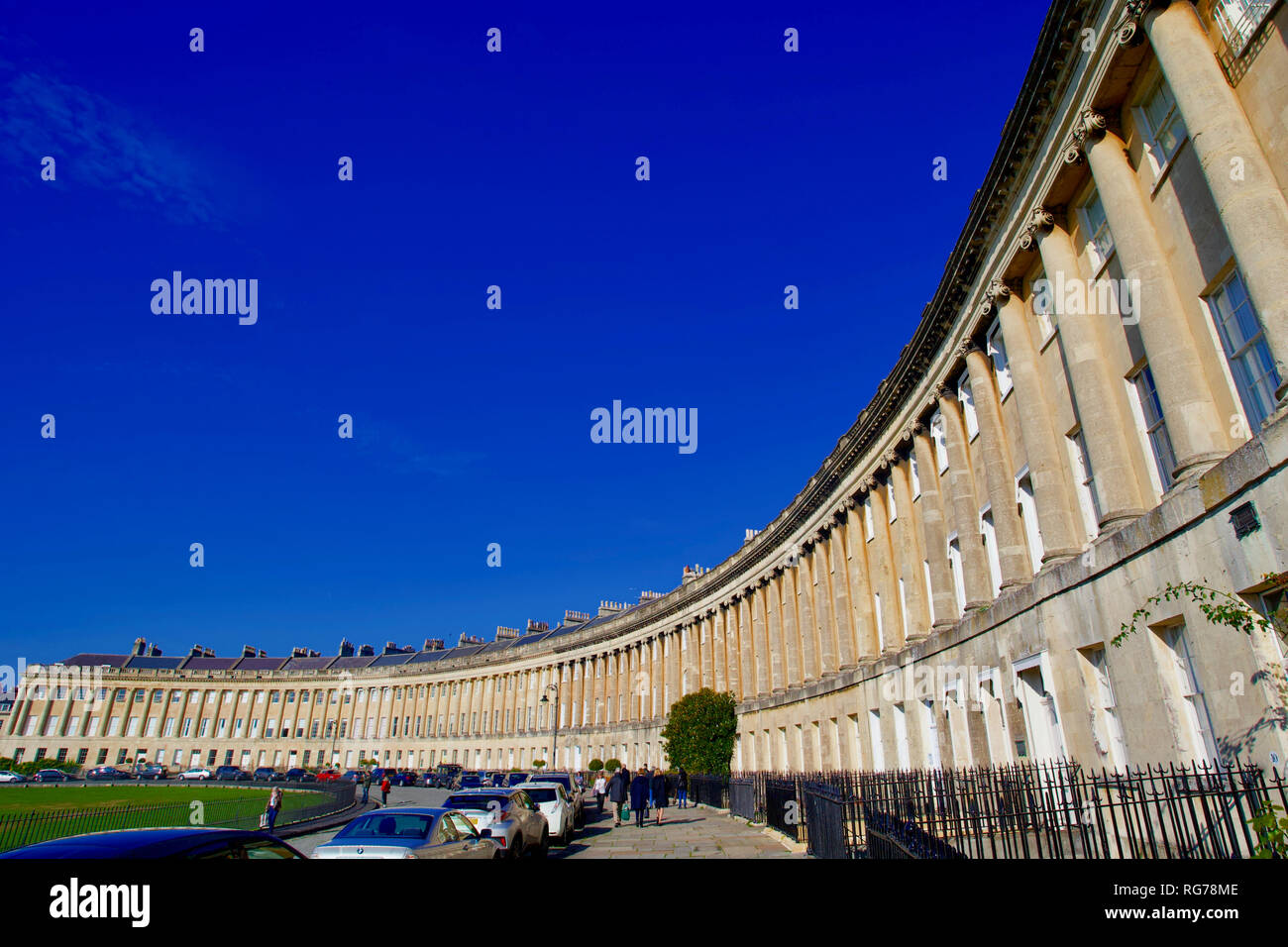 Bath tourists royal crescent hi-res stock photography and images - Alamy