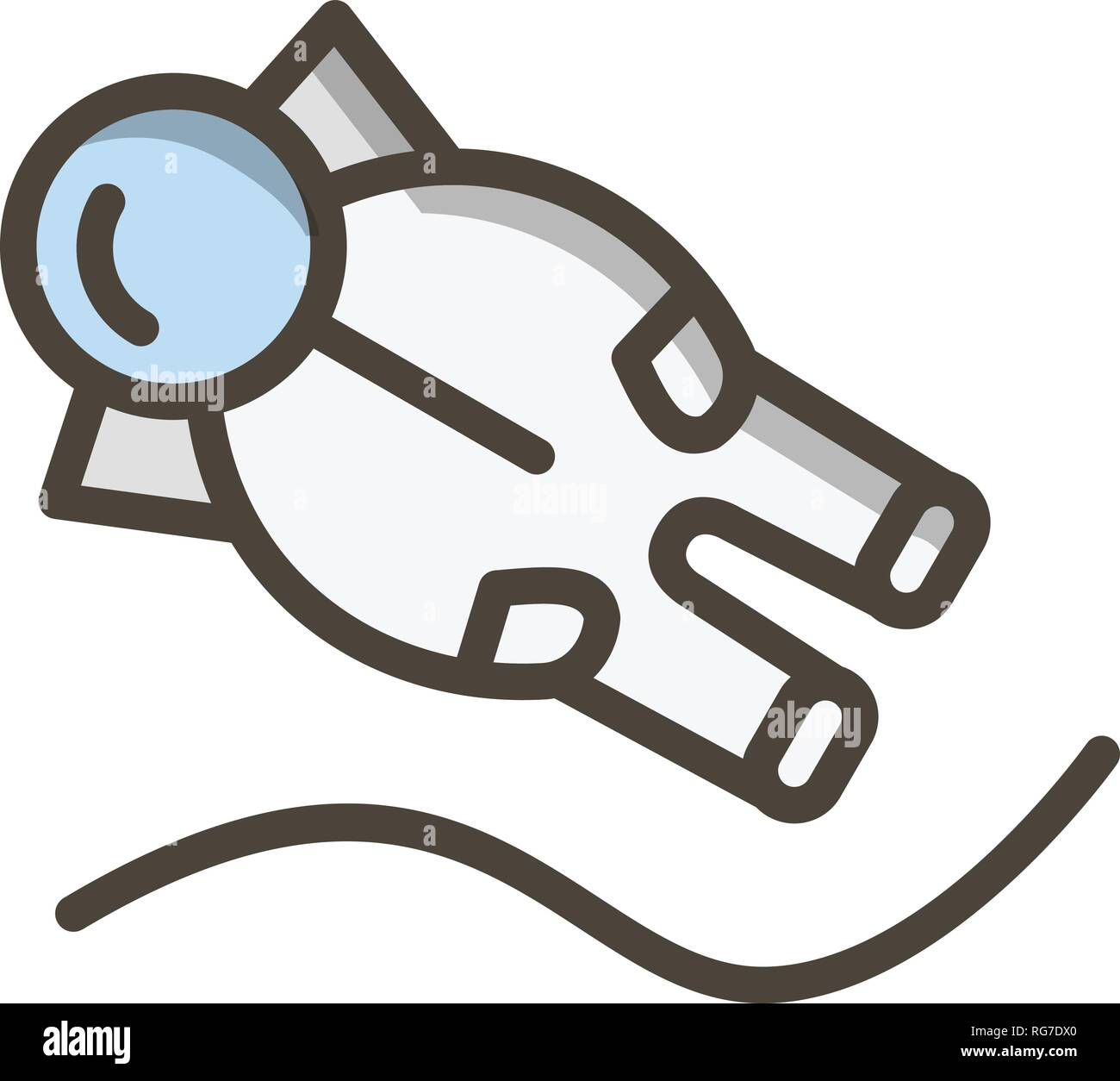 Astronout Landing Vector Icon Sign Icon Vector Illustration For ...