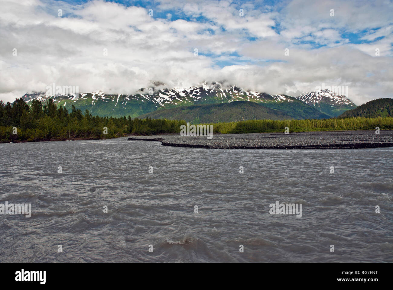 River shape the landscape near Seward, Alaska Stock Photo - Alamy