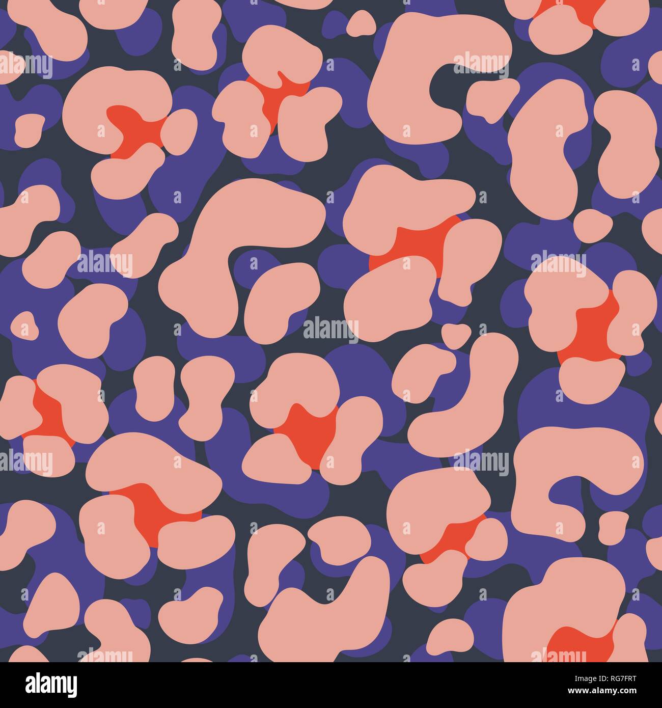 Abstract Hand-drawn Animal Leopard Skin Vector Seamless Pattern ...