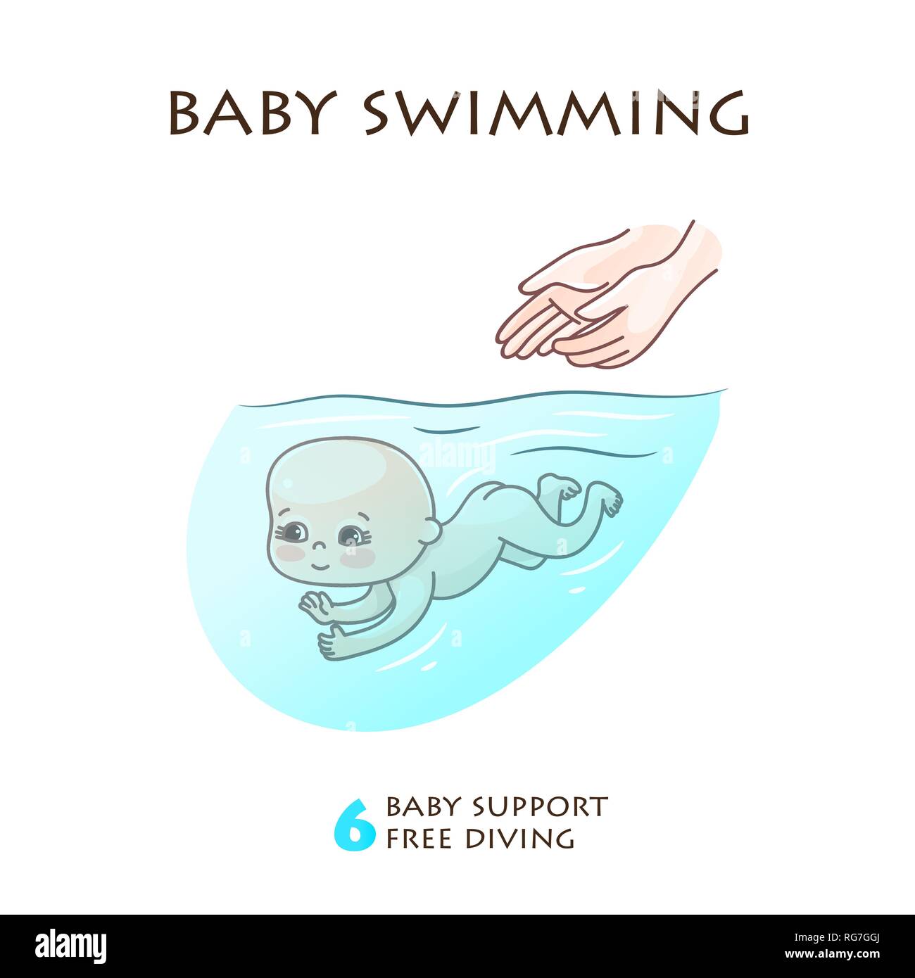 Baby dives Stock Vector Images - Alamy