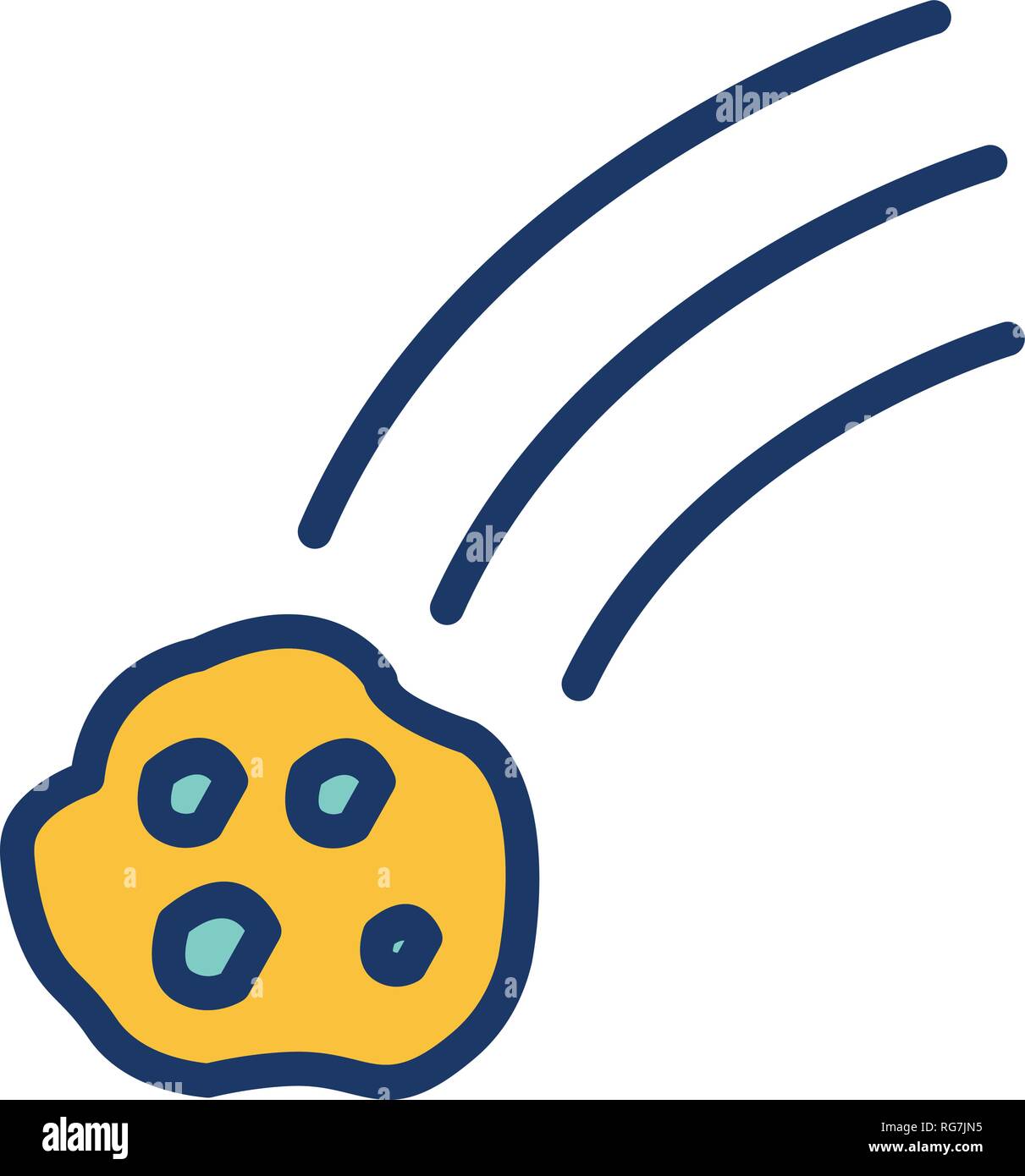 Falling Meteorite Vector Icon Sign Icon Vector Illustration For ...