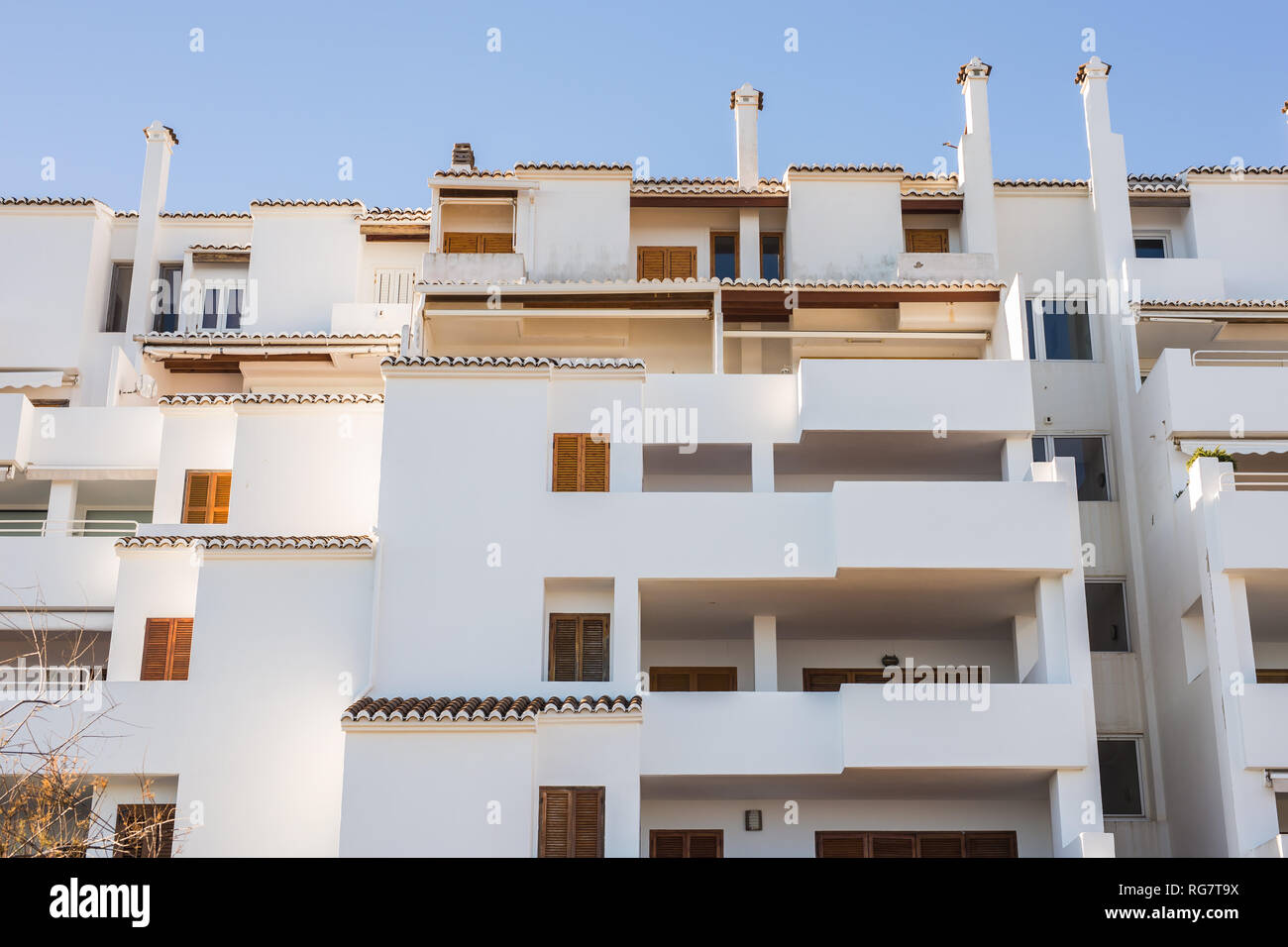 Design, architecture and exterior concept - Modern balconies Stock ...
