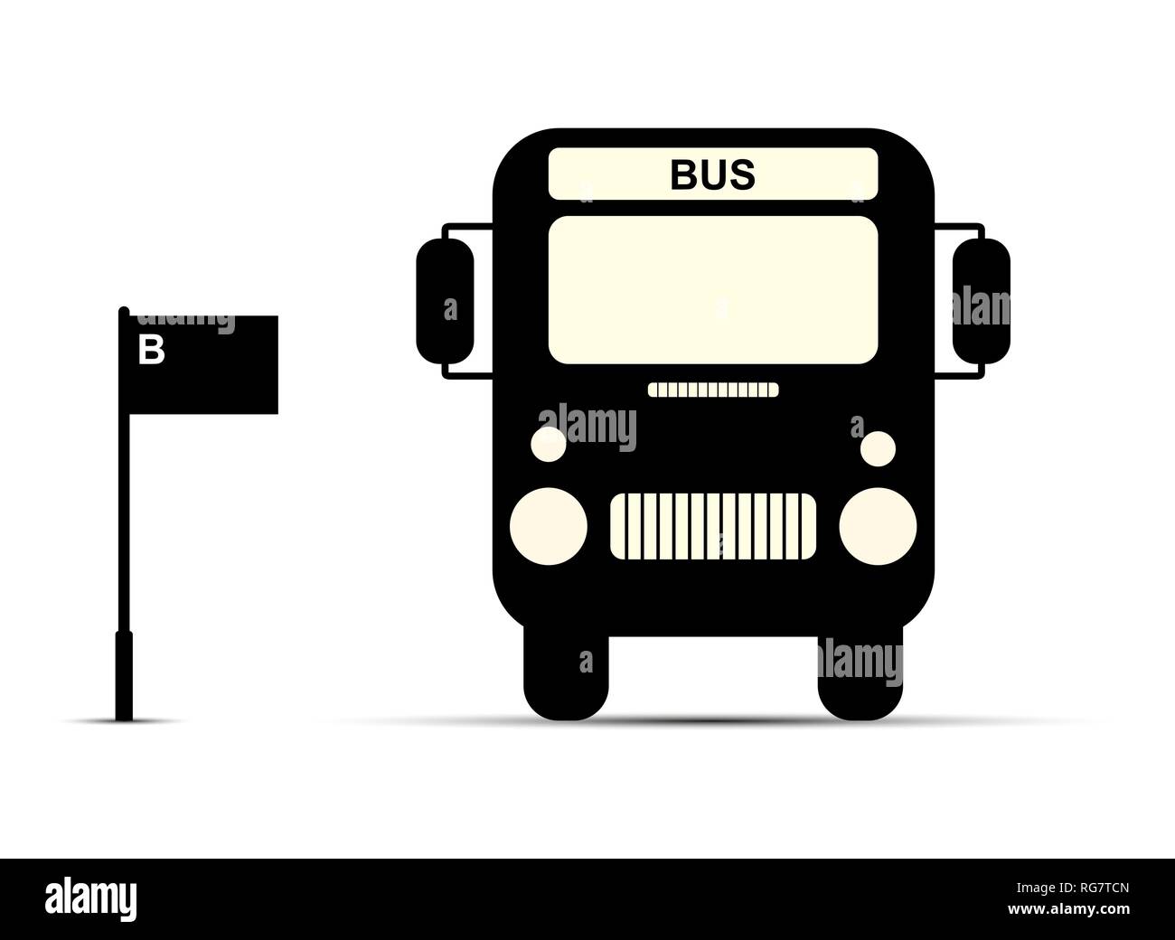 Bus stop post sign Stock Vector Images - Alamy