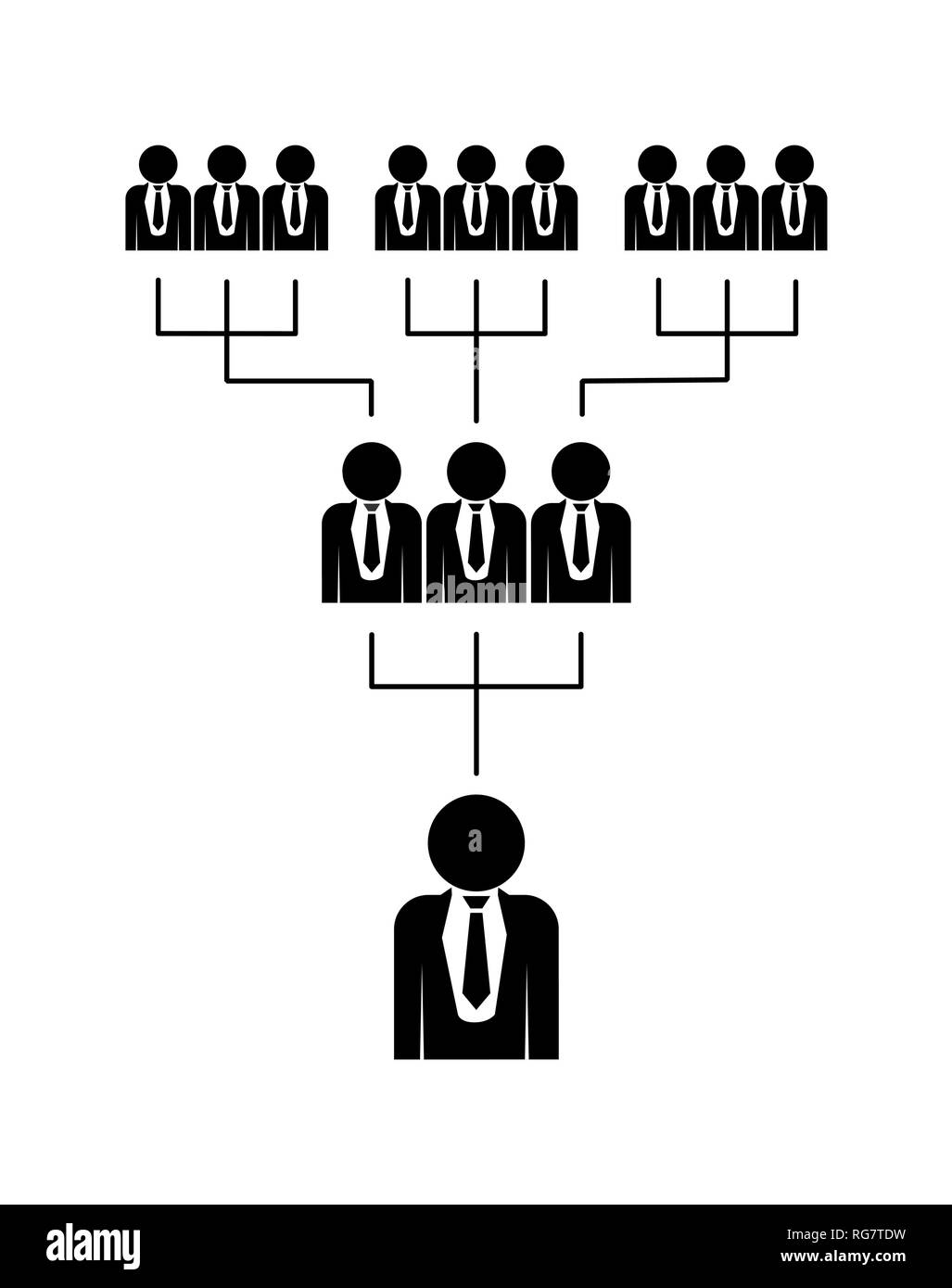 Career advancement in a business team or financial pyramid Stock Vector ...
