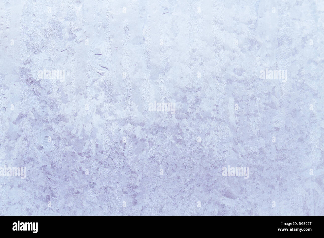 Frosty patterns on a frozen ice box in the early morning Stock Photo ...