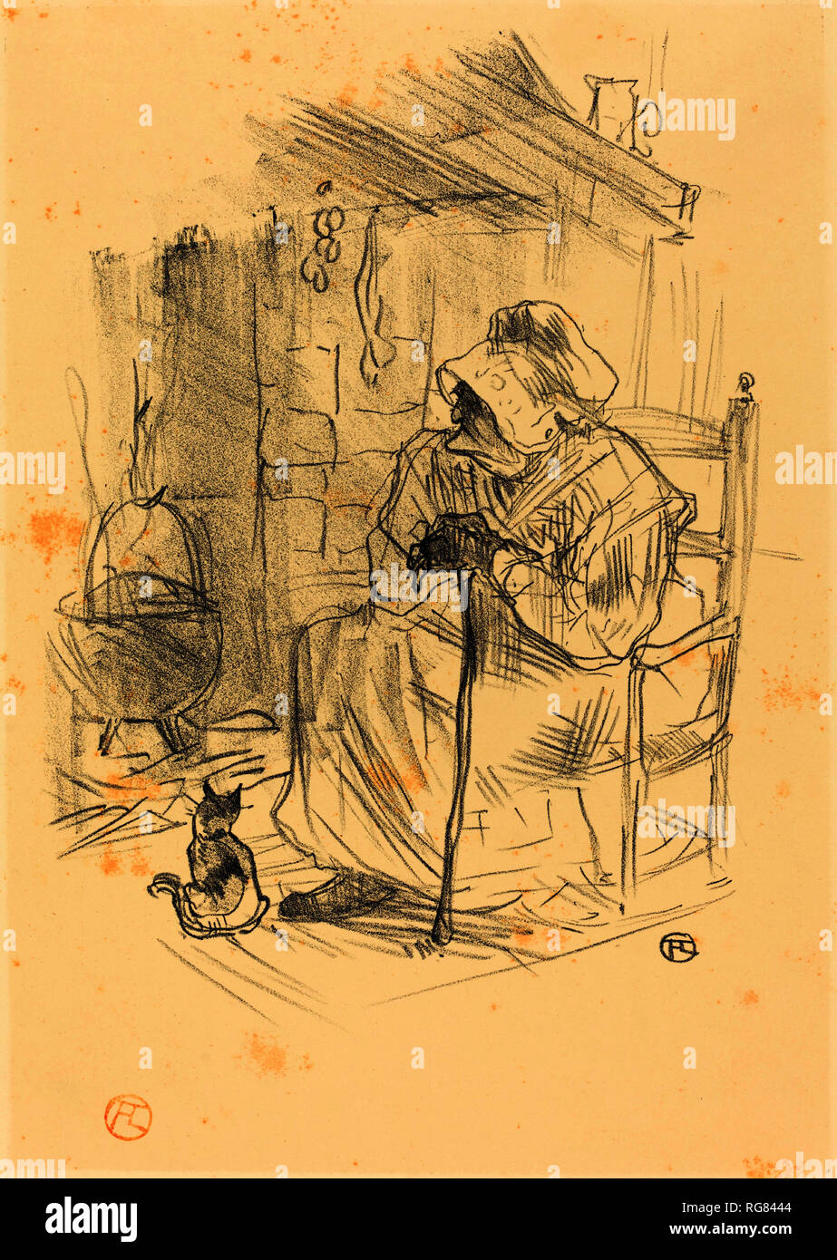 Le secret. Dated: 1895. Medium: lithograph in black on velin paper ...