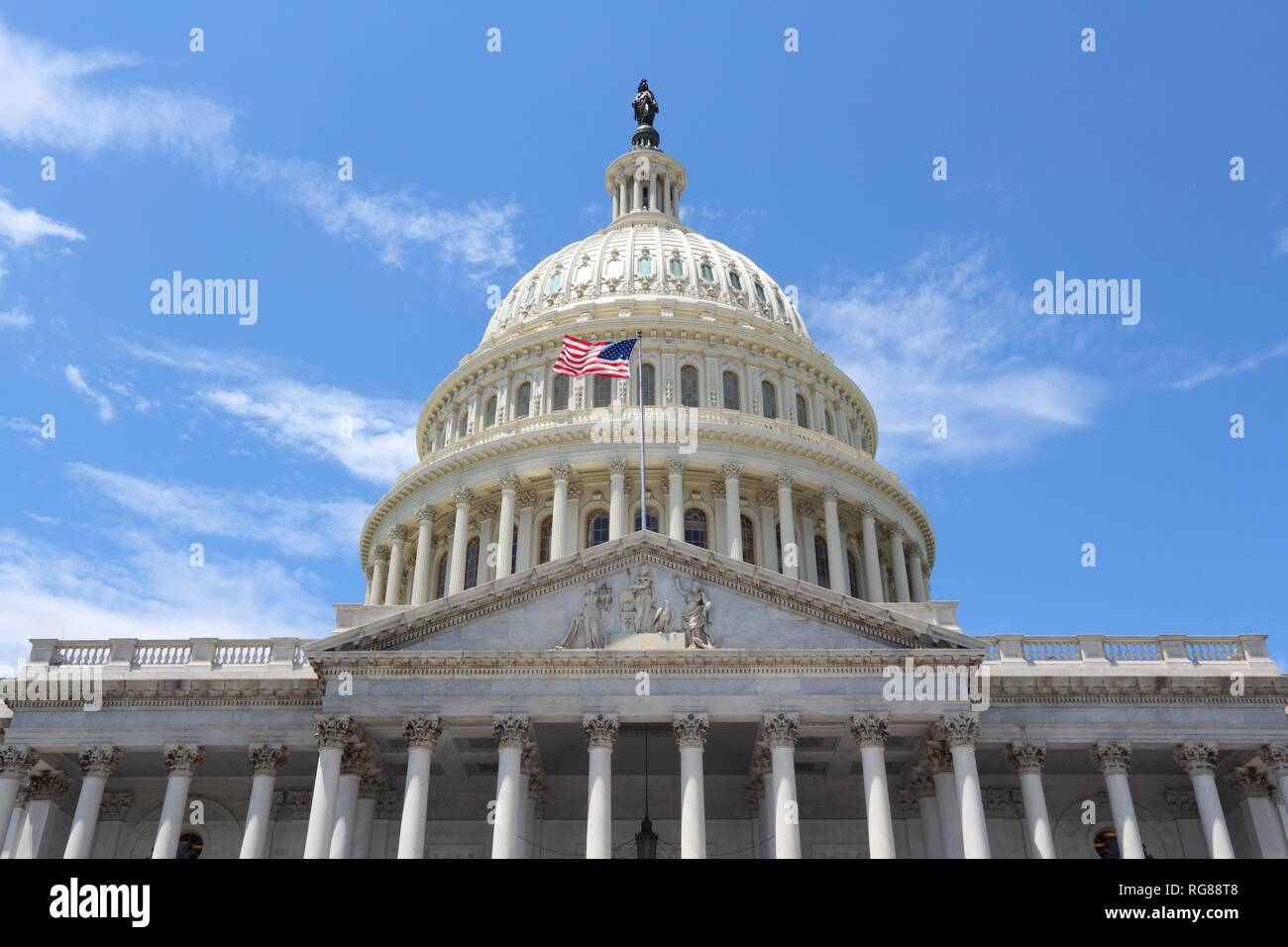 Washington DC, United States landmark. National Capitol building with ...