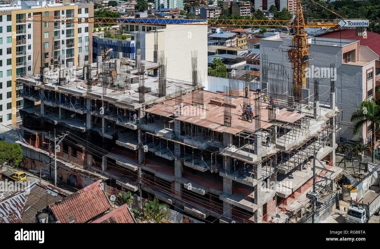 12-28-2018; Ibagué, Tolima, Colombia. Building site in "la Pola ...