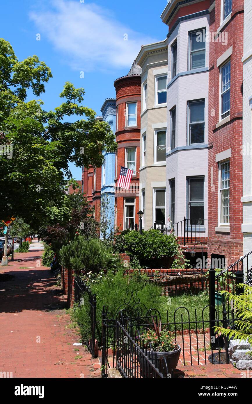 Washington DC, capital city of the United States. Capitol Hill district ...