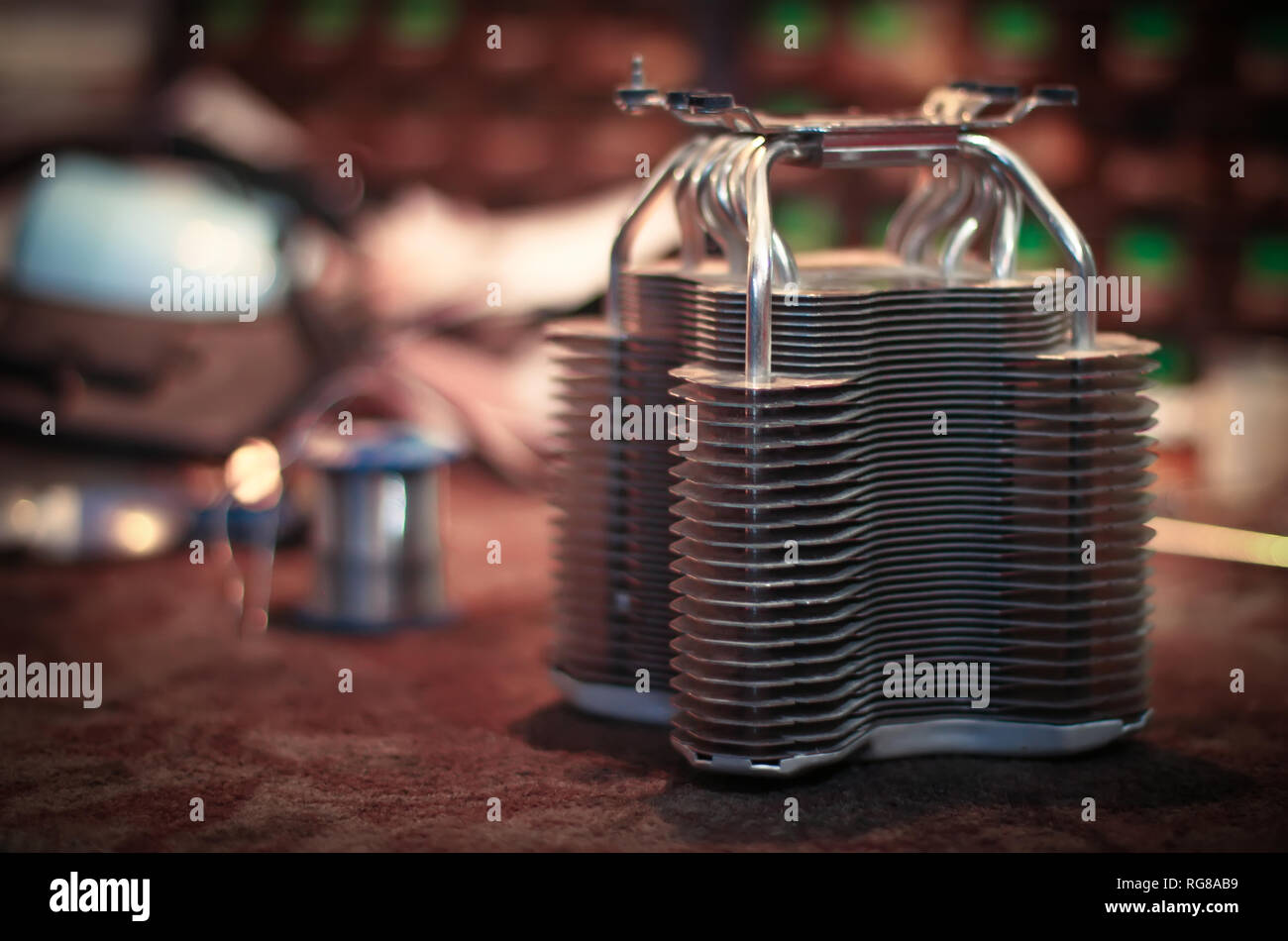 Old cooler for the processor Stock Photo - Alamy