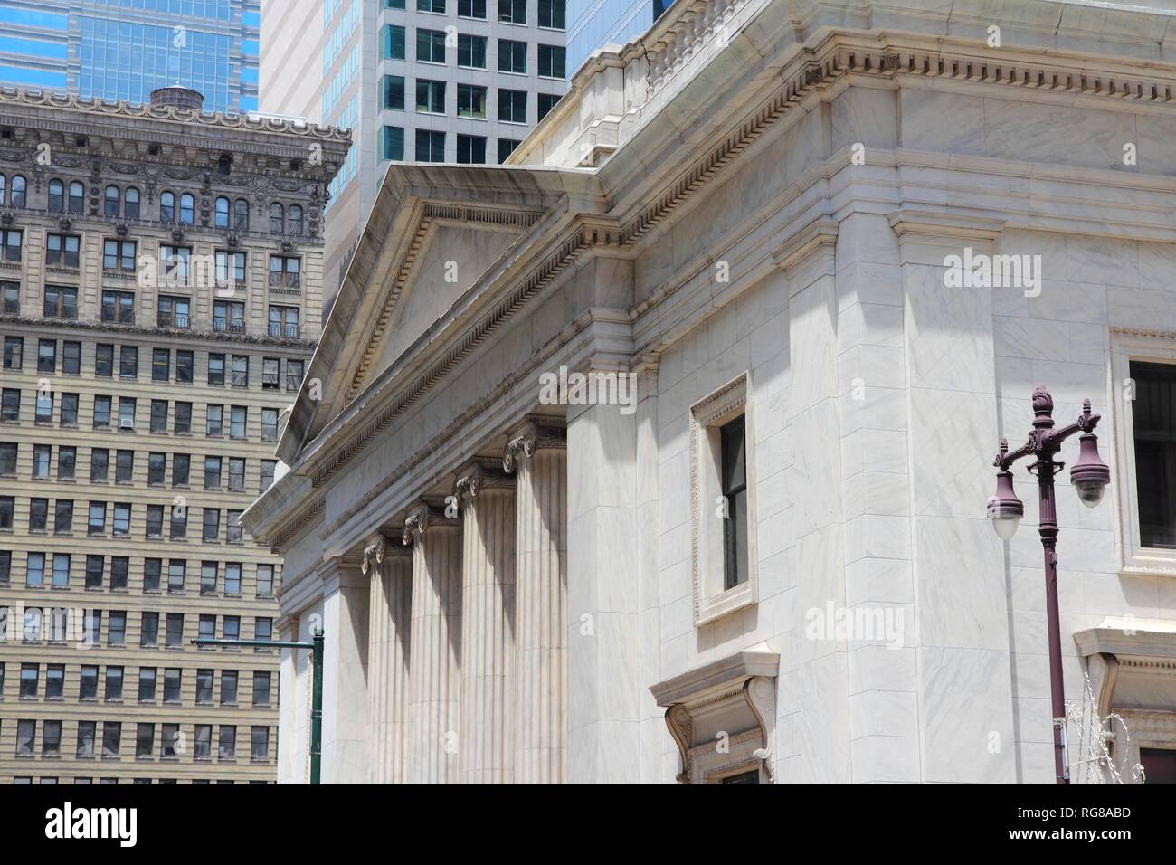 Philadelphia, Pennsylvania in the United States. Old bank building ...