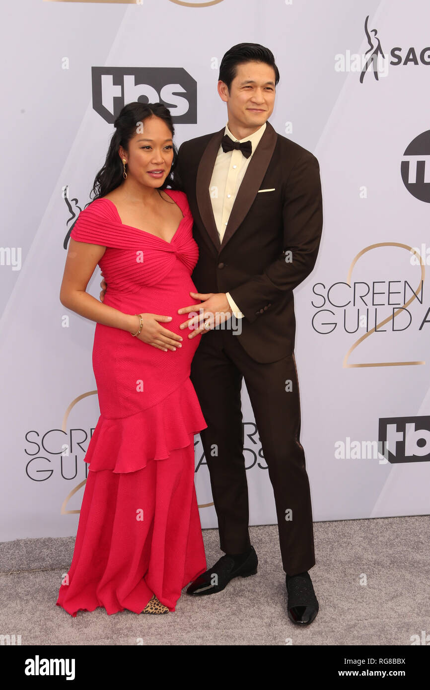 Los Angeles, Ca, USA. 27th Jan, 2019. Harry Shum Jr., Shelby Rabara at ...