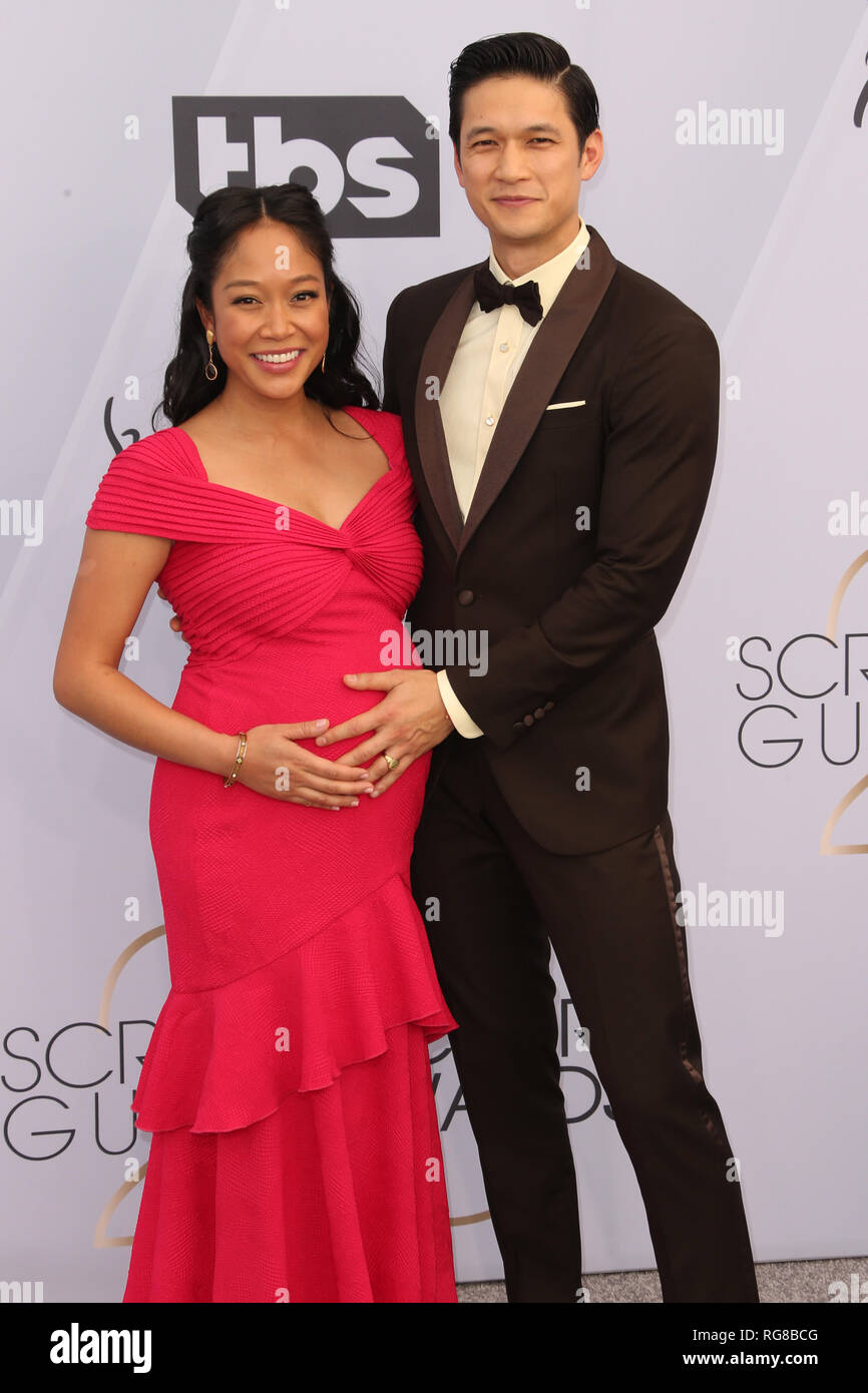 Los Angeles, Ca, USA. 27th Jan, 2019. Harry Shum Jr., Shelby Rabara at ...