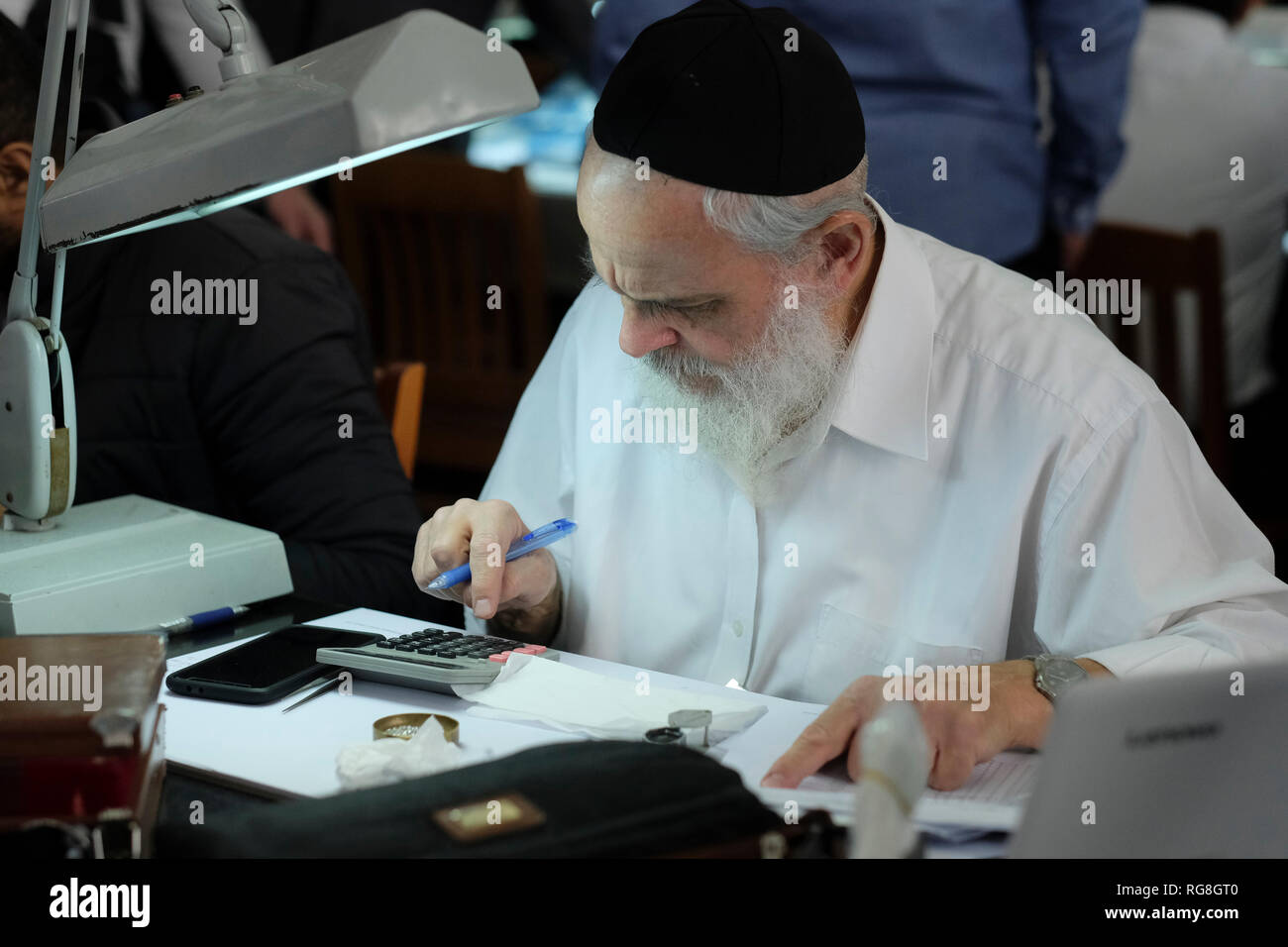 Ramat Gan, Israel, 28th January, 2019: An Ultra orthodox religious ...