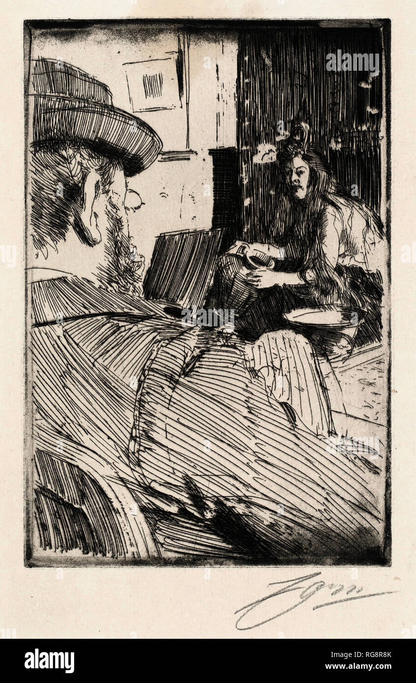 Albert Besnard and His Model. Dated: 1896. Medium: etching. Museum ...