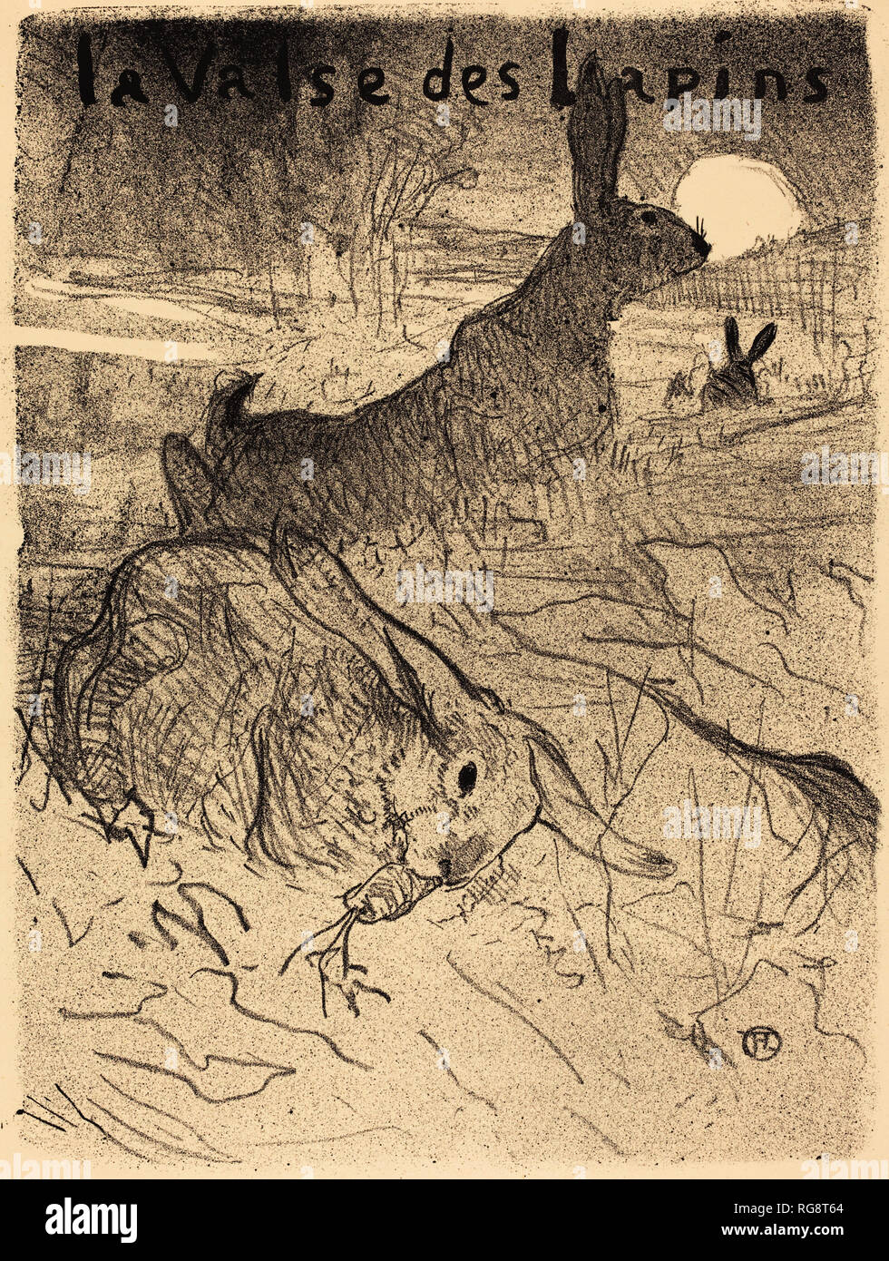 La valse des lapins. Dated: 1895. Medium: lithograph in black on velin ...