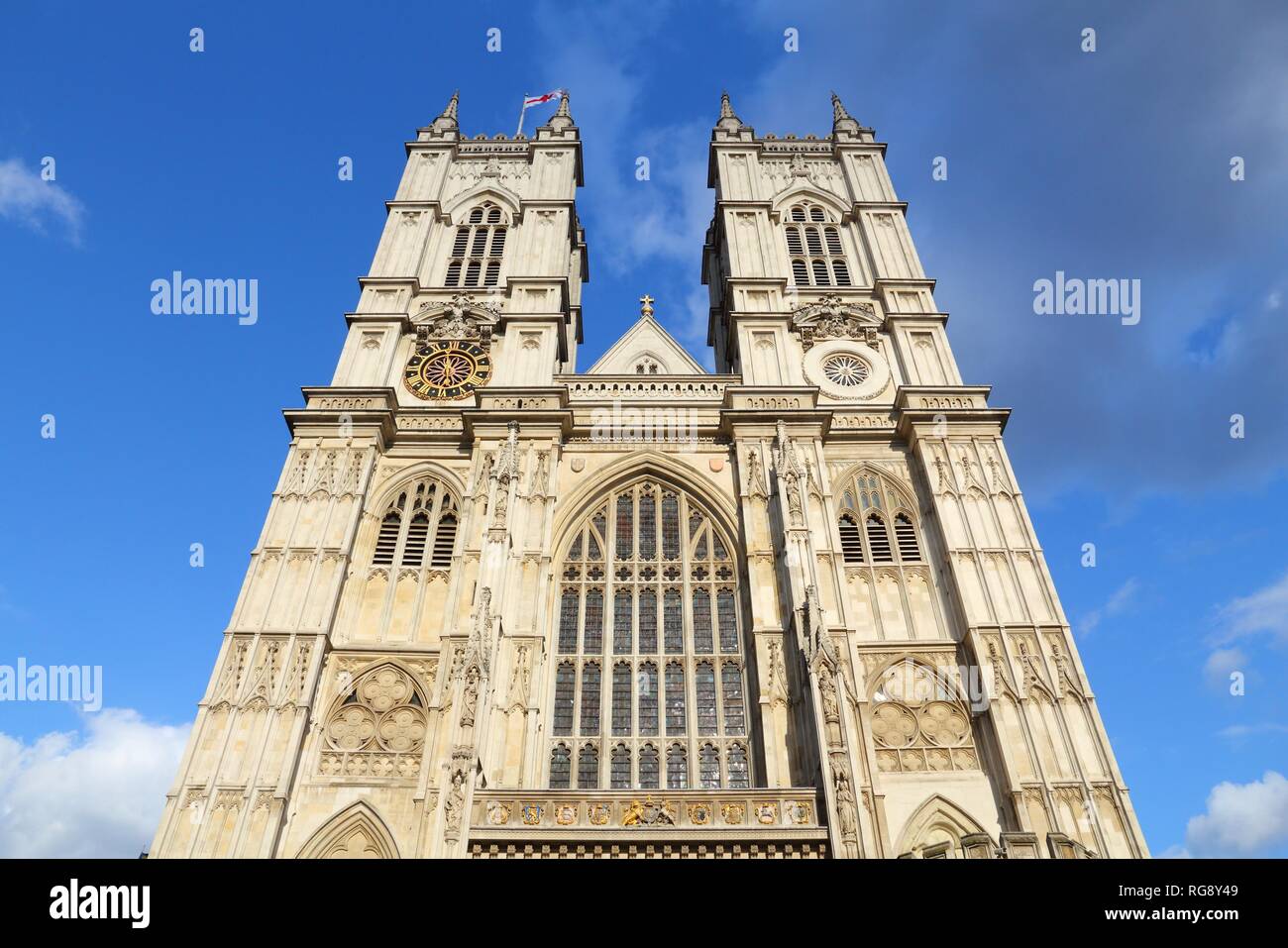 London, UK - Westminster Abbey facade view. UNESCO World Heritage Site ...