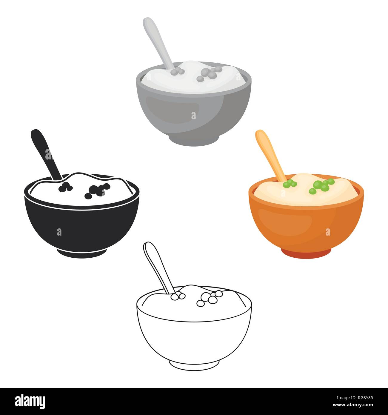 Celery root puree Stock Vector Images - Alamy