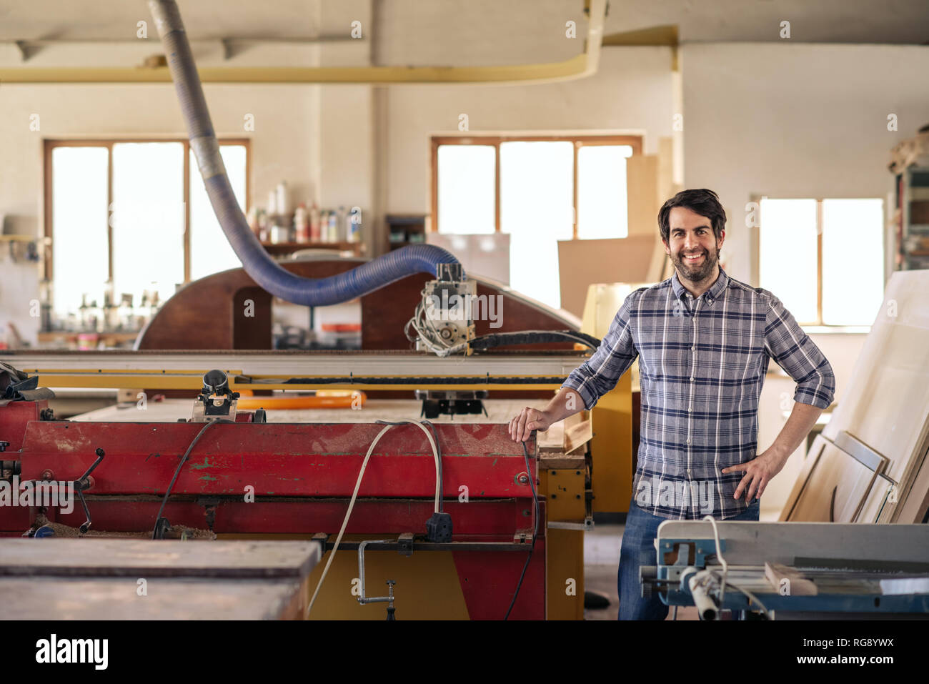 Tradesman smiling hi-res stock photography and images - Alamy