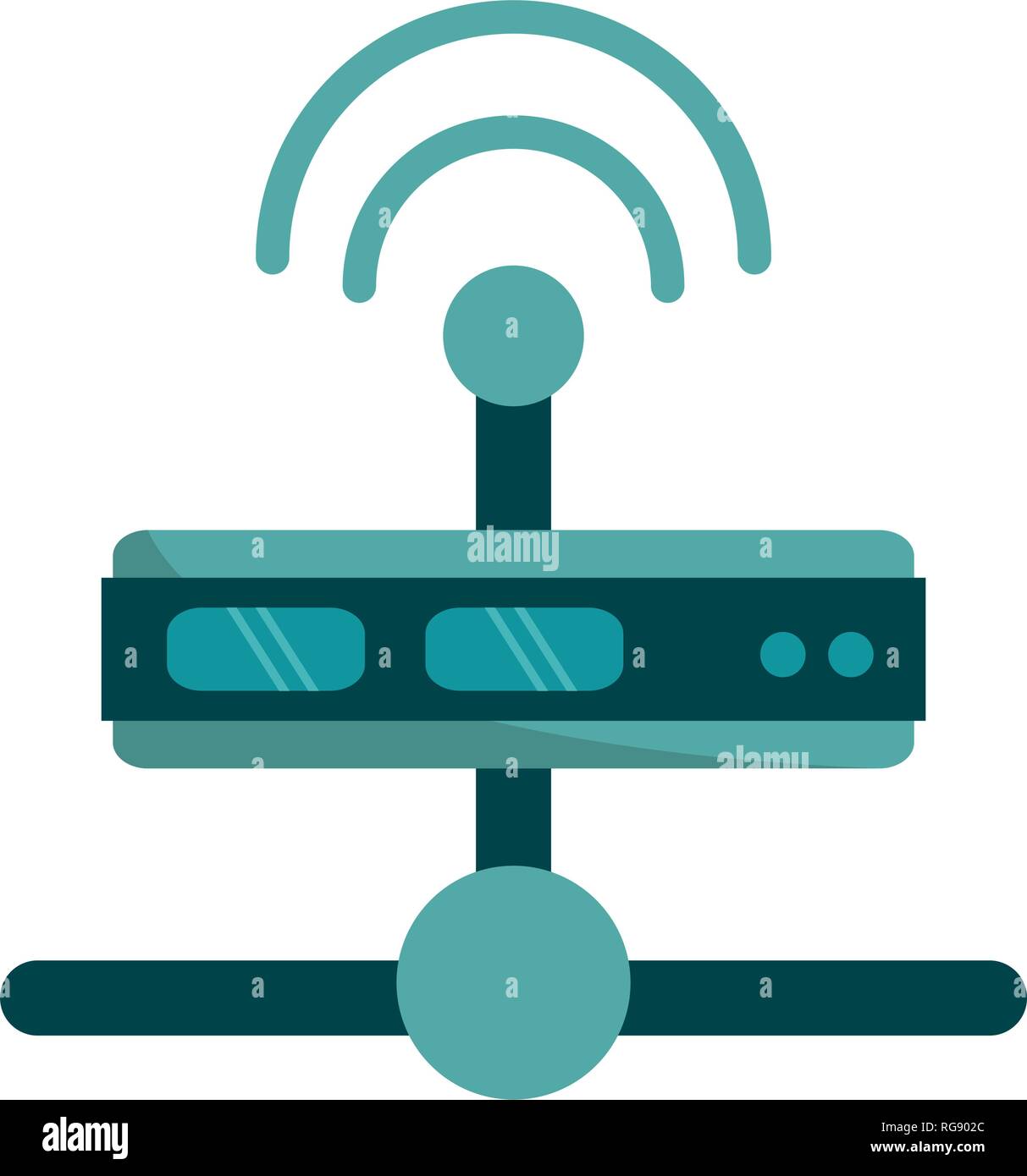 server with wifi technology Stock Vector Image & Art - Alamy