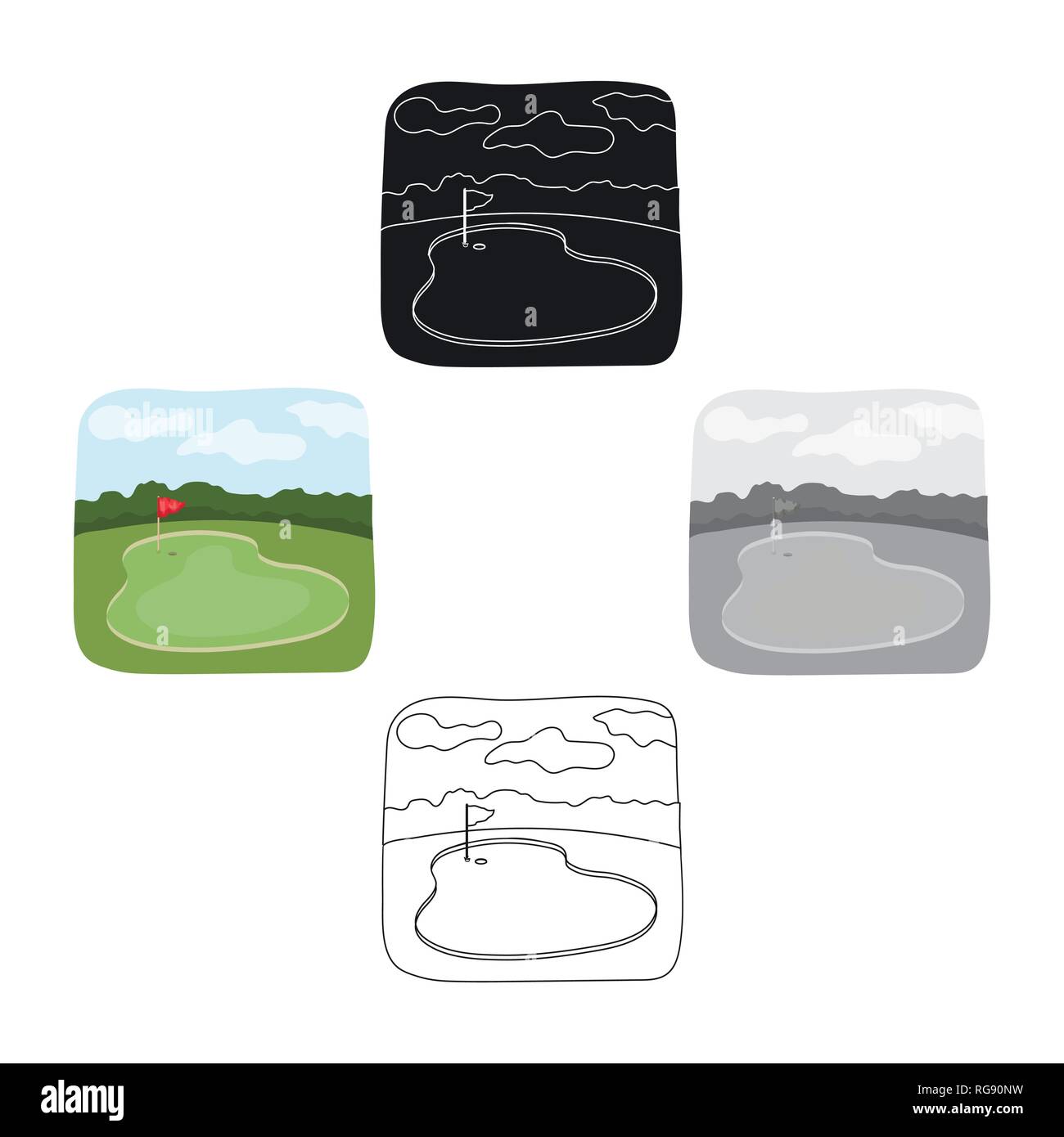 Golfer bunker Cut Out Stock Images & Pictures - Alamy