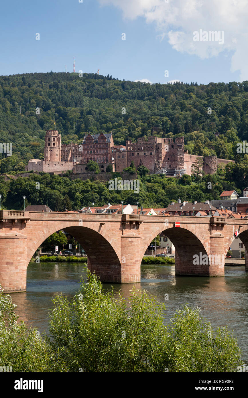 Charles theodore bridge heidelberg castle hi-res stock photography and ...