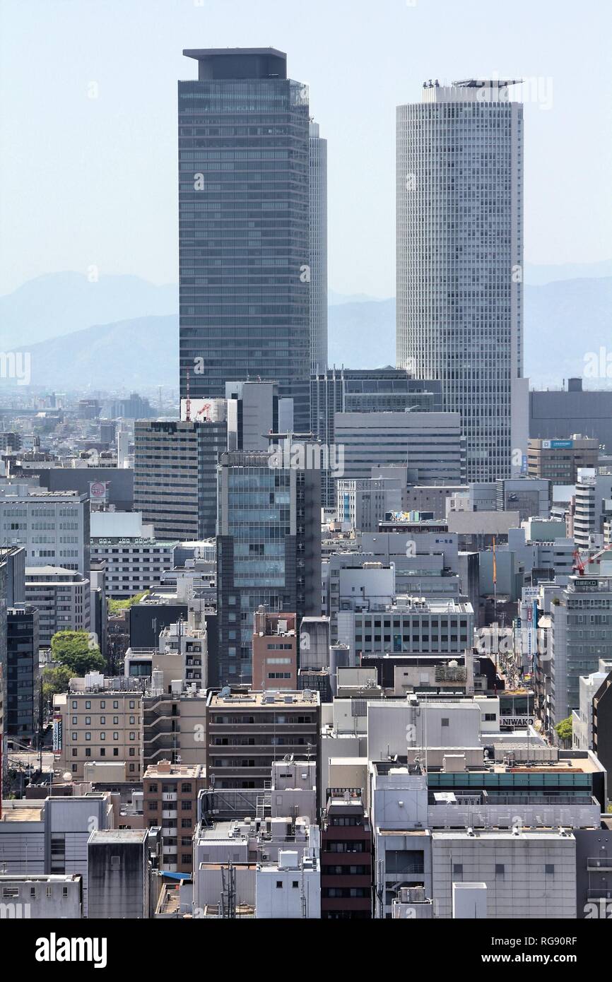 NAGOYA, JAPAN - APRIL 28: Midland Square and JR Central Tower buildings ...