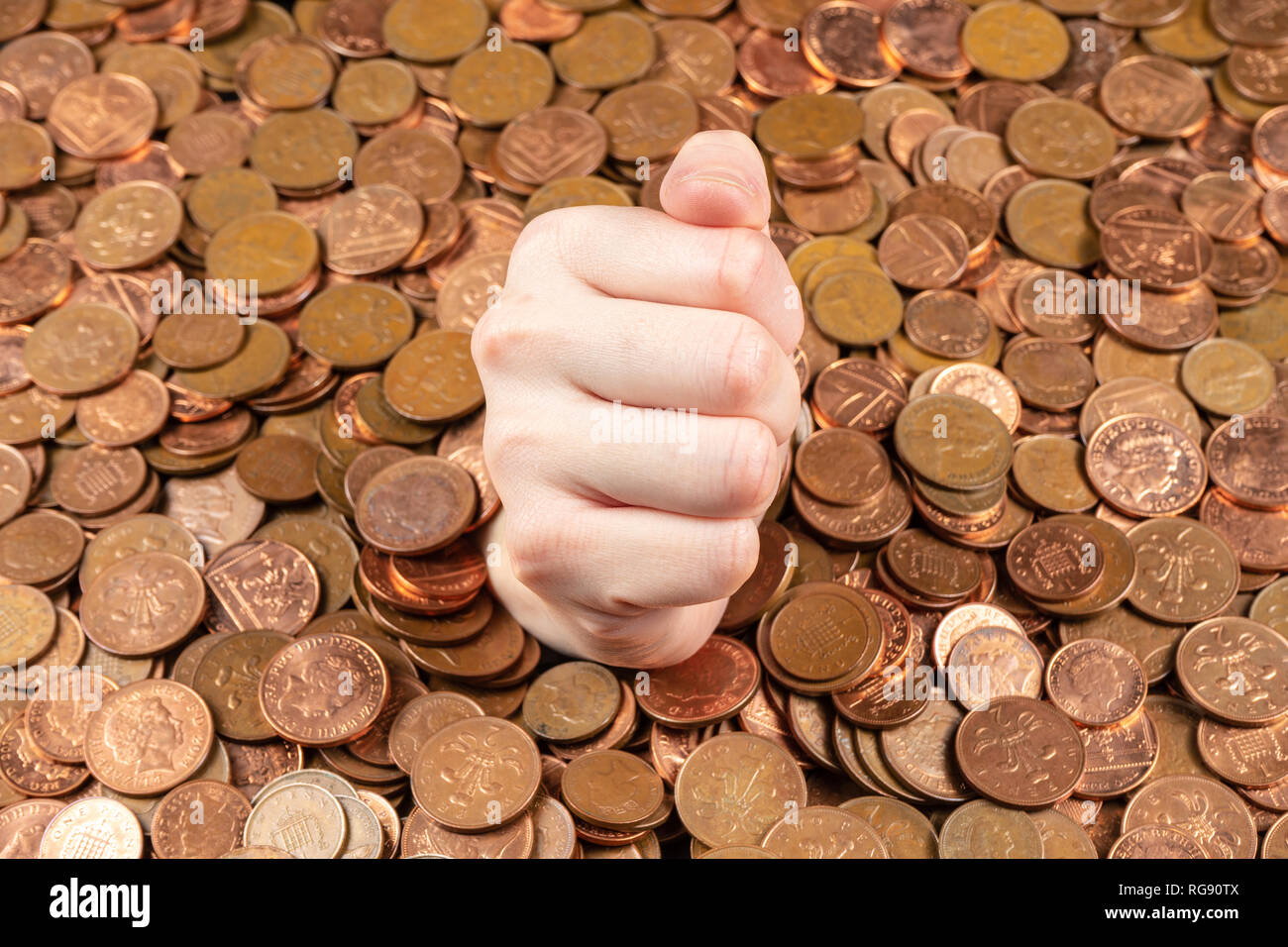 Uk coin hand woman hi-res stock photography and images - Alamy