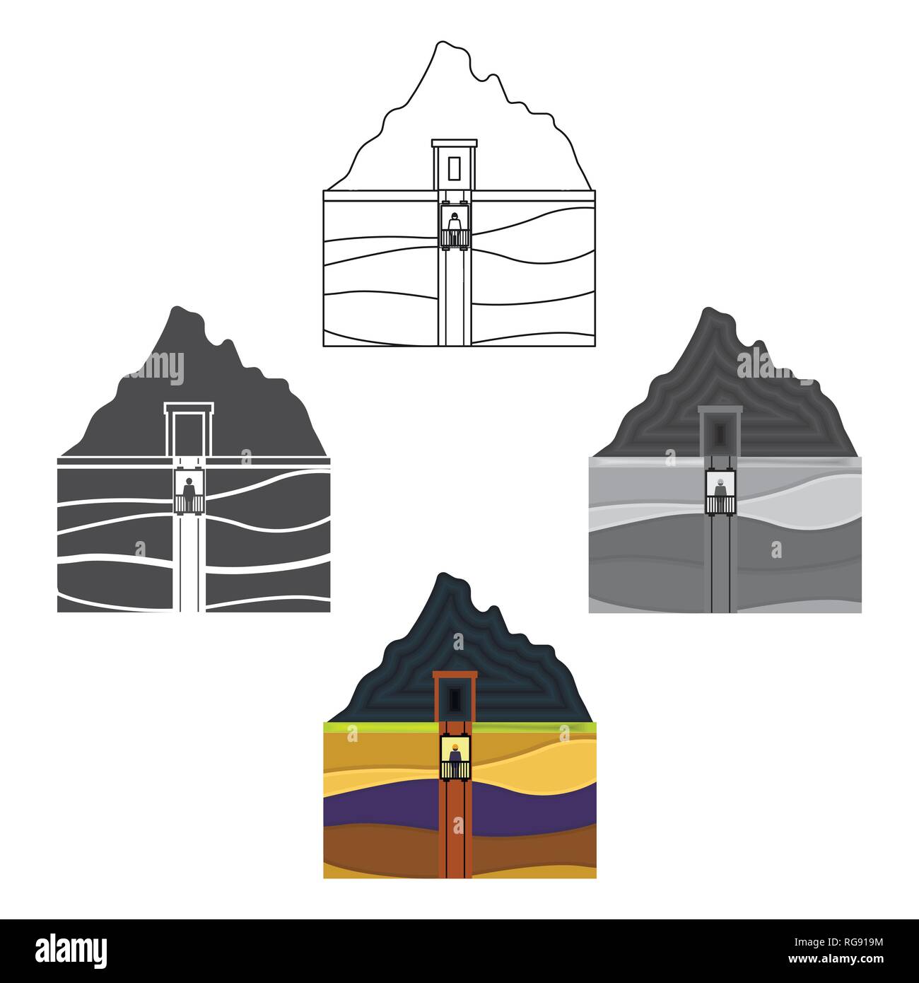 Mine Shaft Icon In Cartoon Style Isolated On White Background Mine Symbol Vector Illustration