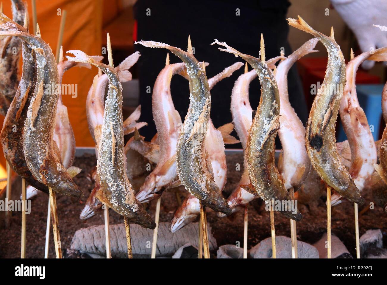 Japanese salt grilled fish hi-res stock photography and images - Alamy