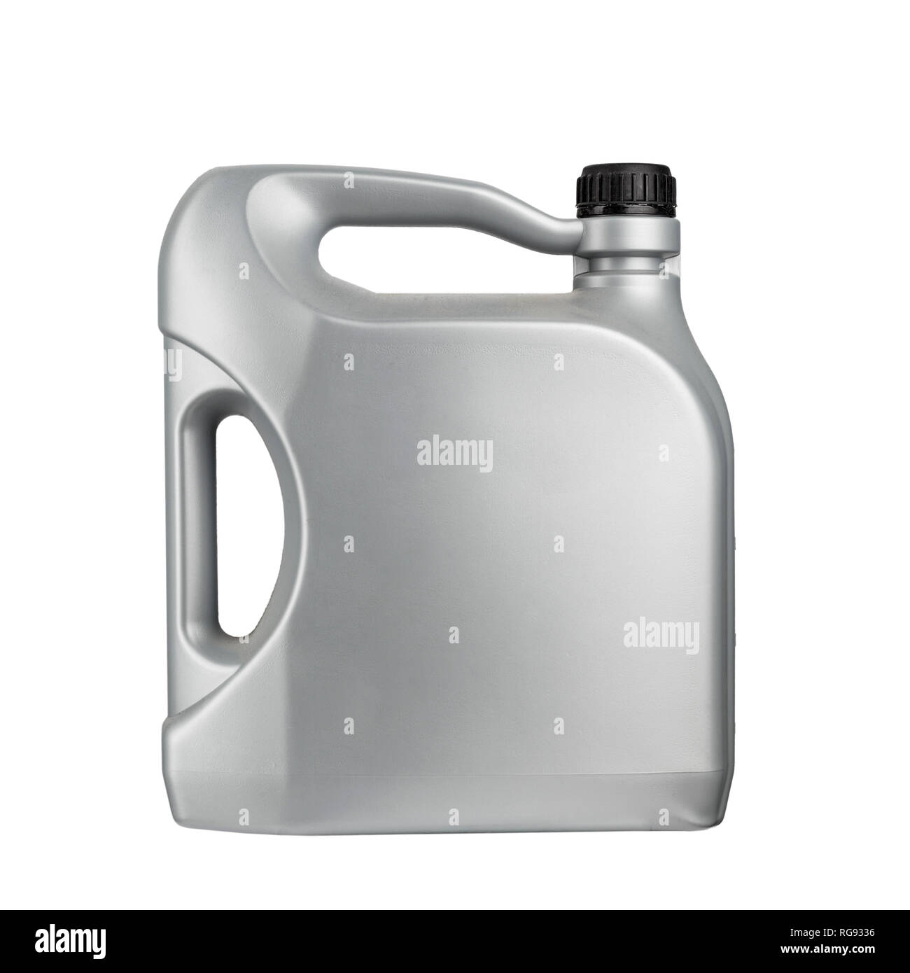 Gray plastic gas canister isolated on white background. space for text ...