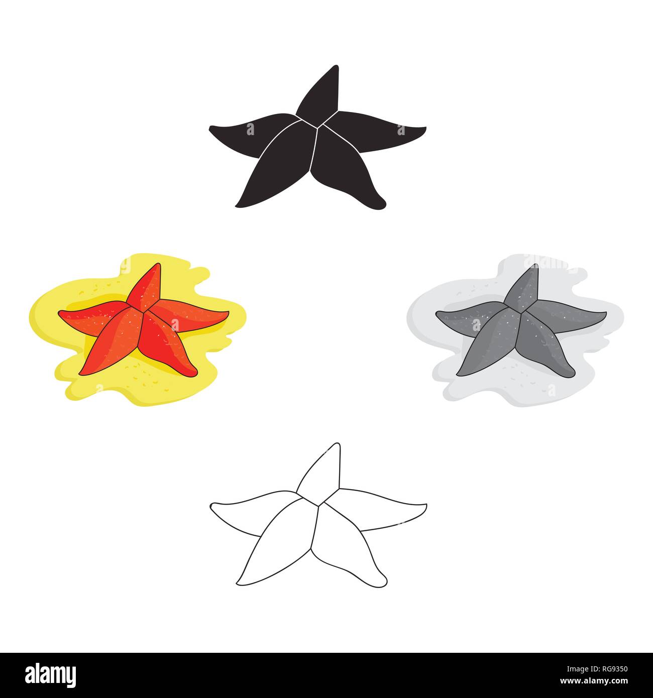 Cartoon seastar Cut Out Stock Images & Pictures - Alamy