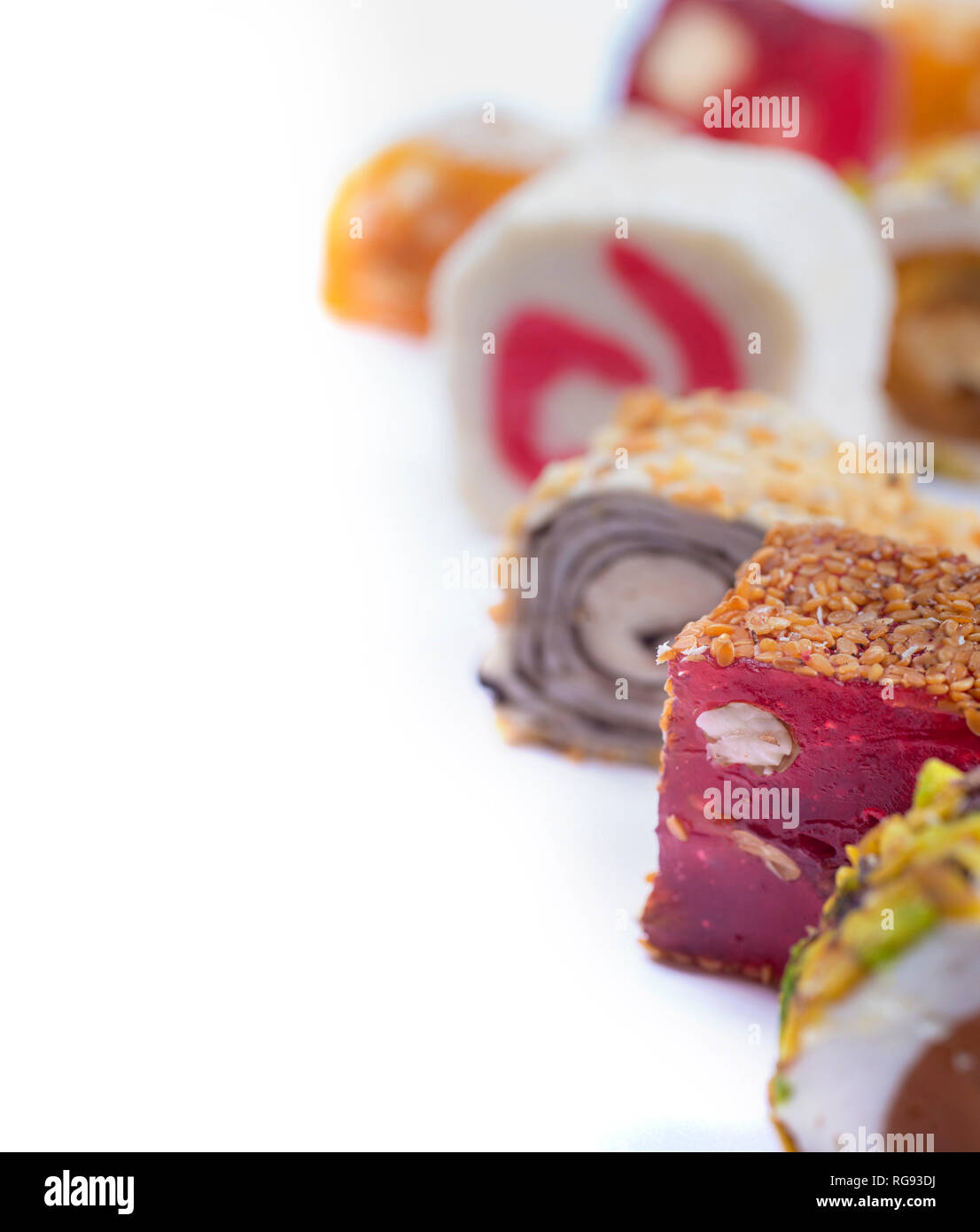 Turkish delight rahat lokum assortment hi-res stock photography and ...