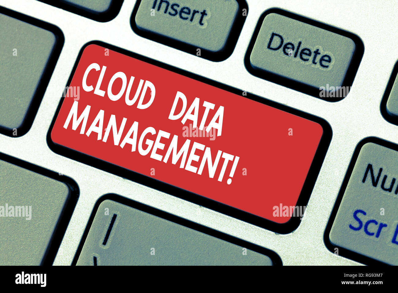 Word writing text Cloud Data Management. Business concept for A technique to analysisage data ...