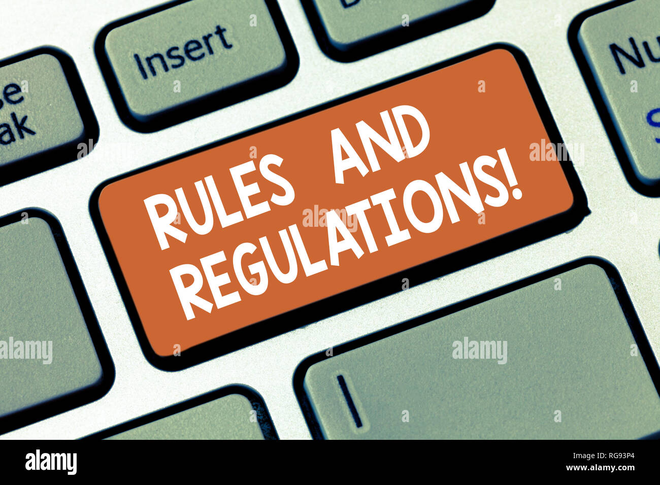 Writing note showing Rules And Regulations. Business photo showcasing ...