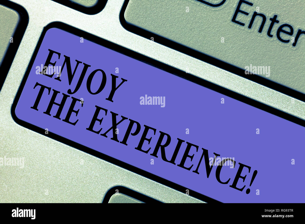 Writing note showing Enjoy The Experience. Business photo showcasing ...