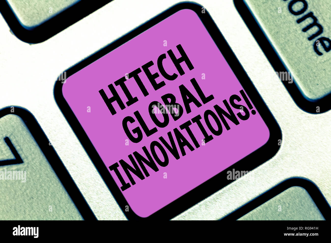 Word writing text Hitech Global Innovations. Business concept for ...
